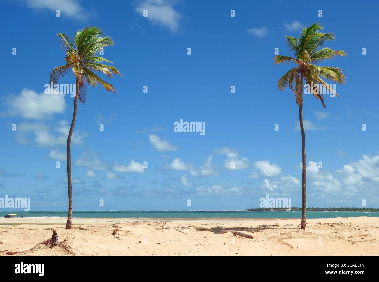 Breathtaking scenery of a beautiful coastline in Aracaju, Brazil Stock ...