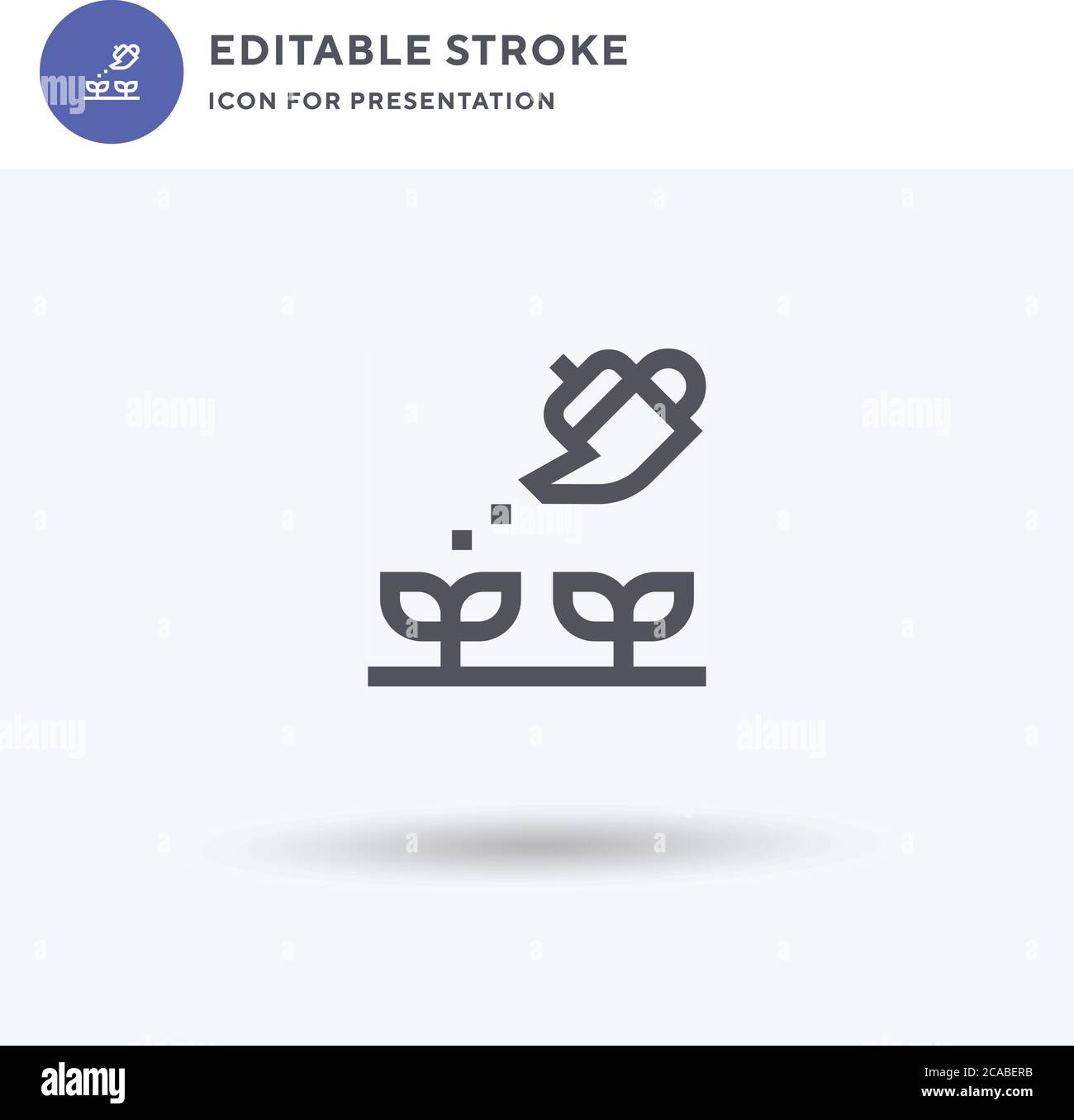 Watering Plants icon vector, filled flat sign, solid pictogram isolated ...