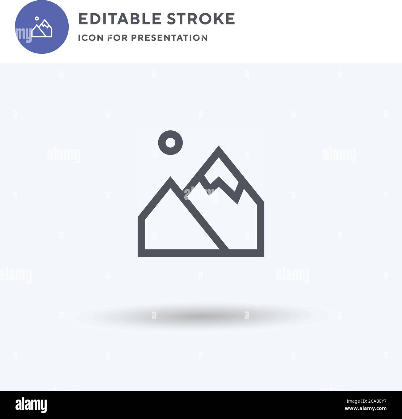 Mountains icon vector, filled flat sign, solid pictogram isolated on ...