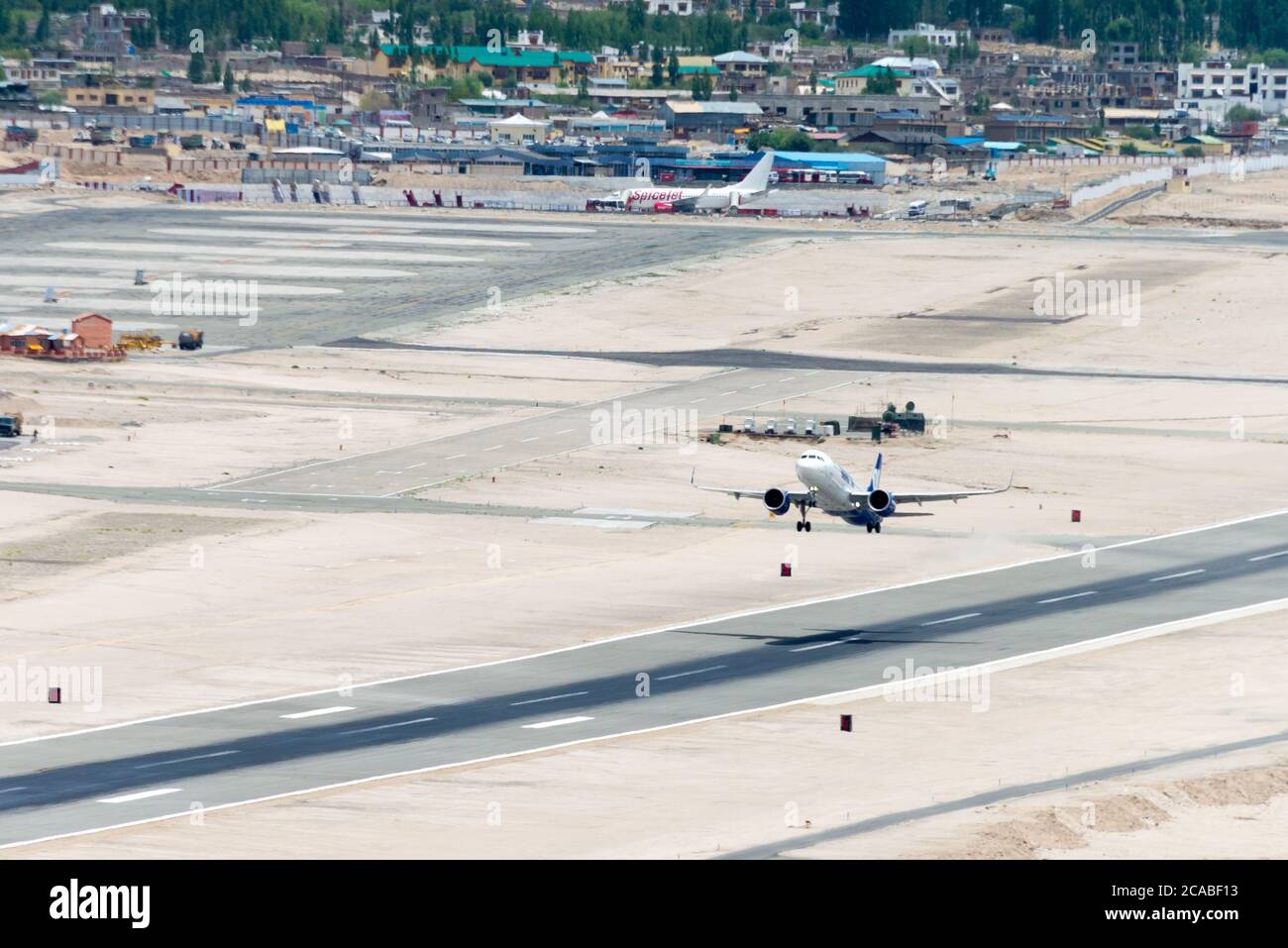 GoAir Airbus A320neo Taking off from Leh airport (Kushok Bakula ...