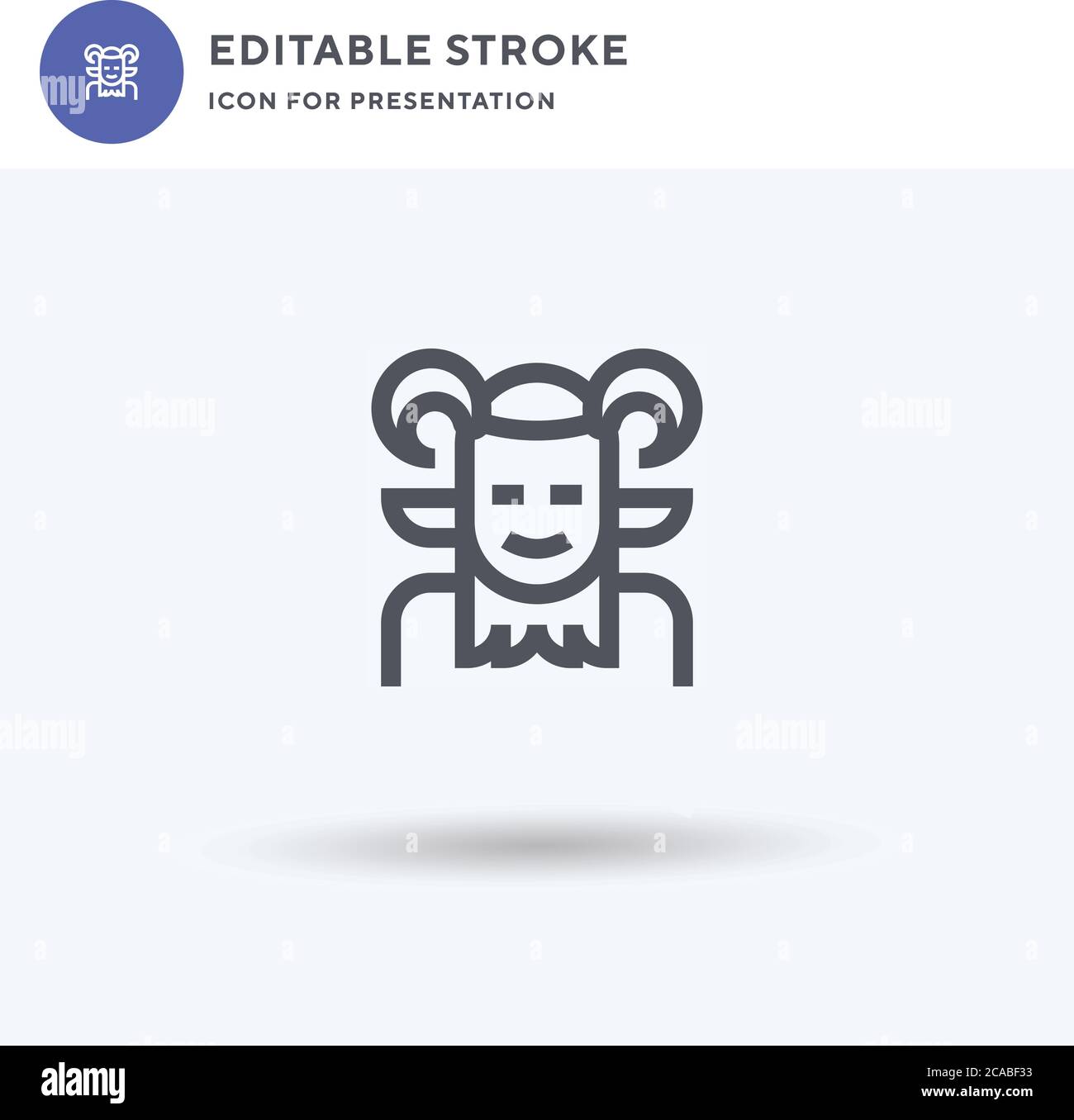 Faun icon vector, filled flat sign, solid pictogram isolated on white ...
