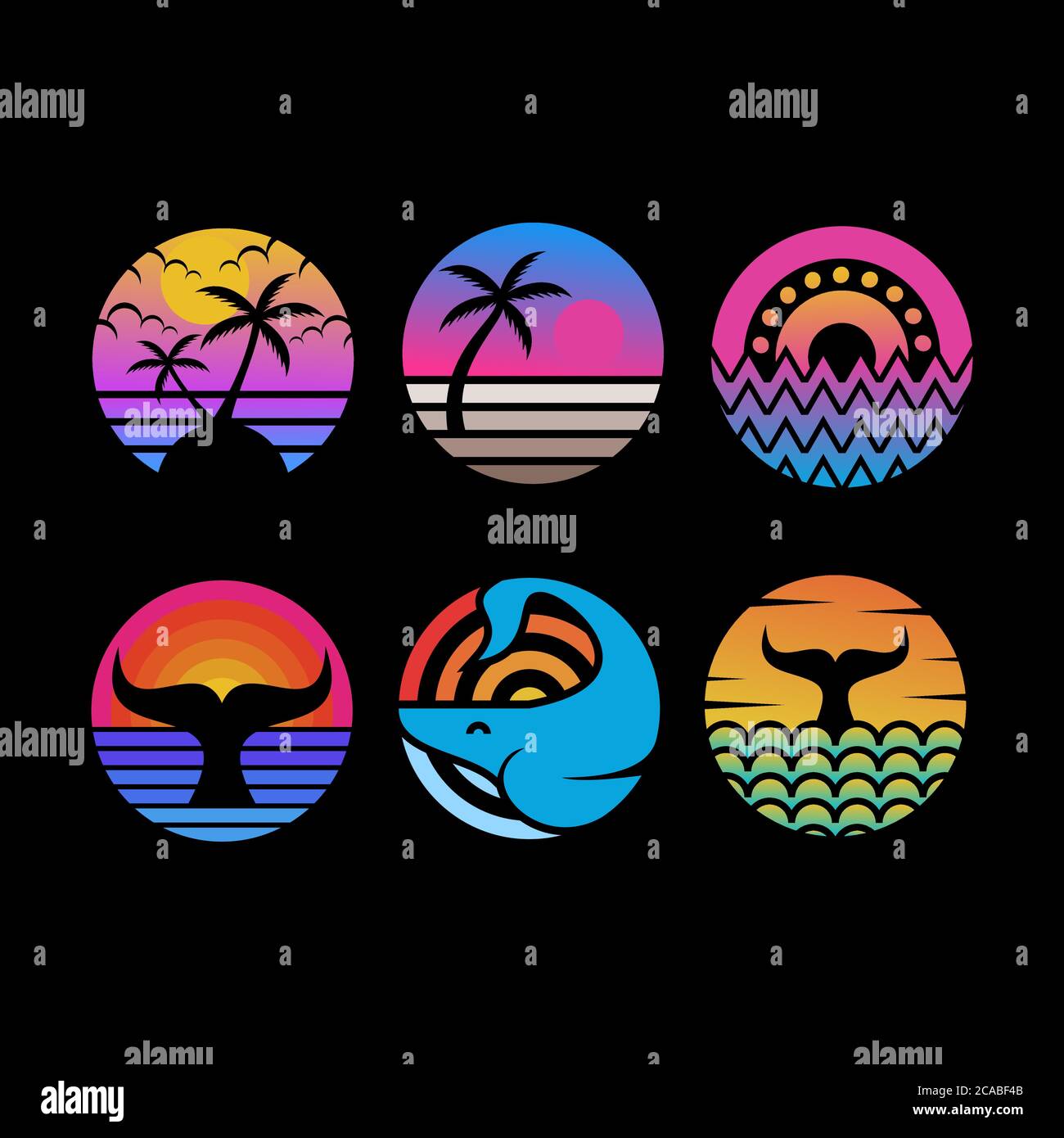 80s graphics sunset Stock Vector Images - Alamy