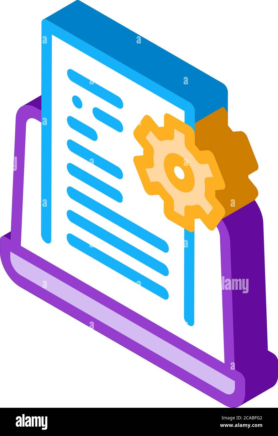 front end technical tasks isometric icon vector illustration Stock ...