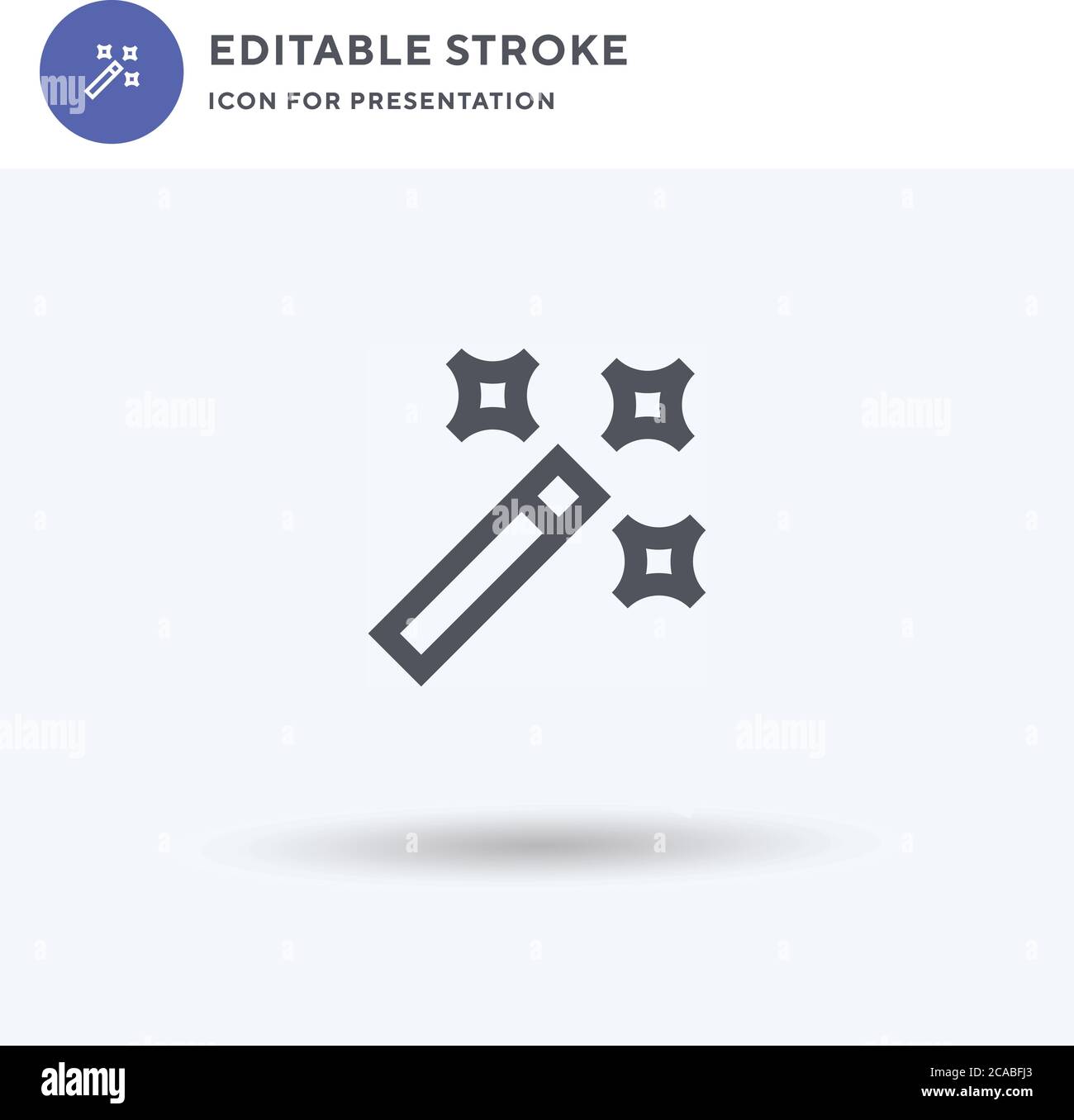 Magic Wand icon vector, filled flat sign, solid pictogram isolated on ...