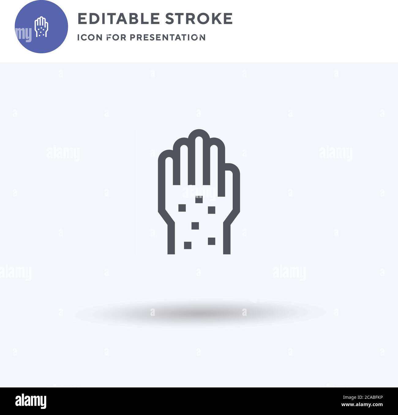 Rash icon vector, filled flat sign, solid pictogram isolated on white ...