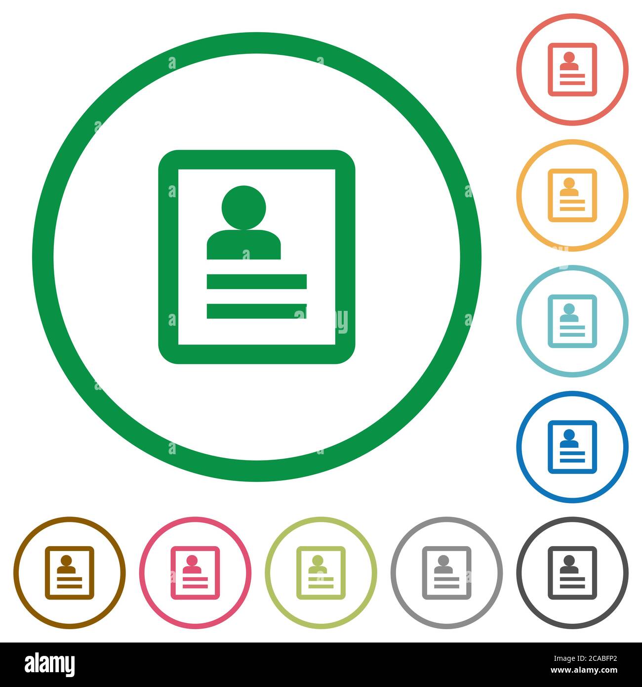 Contacts flat color icons in round outlines on white background Stock Vector Image & Art - Alamy