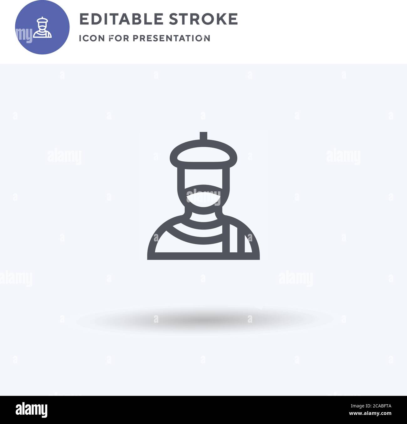 Artist icon vector, filled flat sign, solid pictogram isolated on white ...