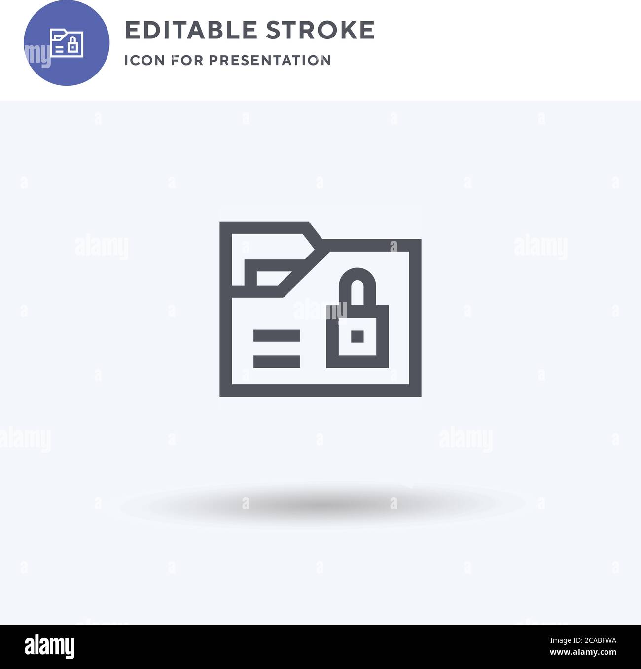 Confidential icon vector, filled flat sign, solid pictogram isolated on ...