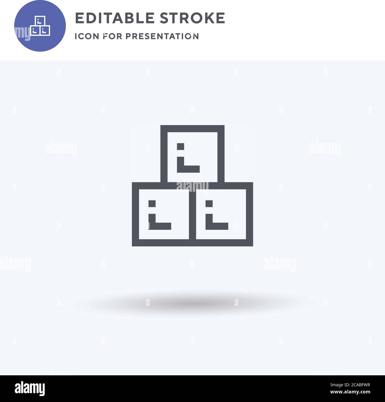Sugar Cubes icon vector, filled flat sign, solid pictogram isolated on ...