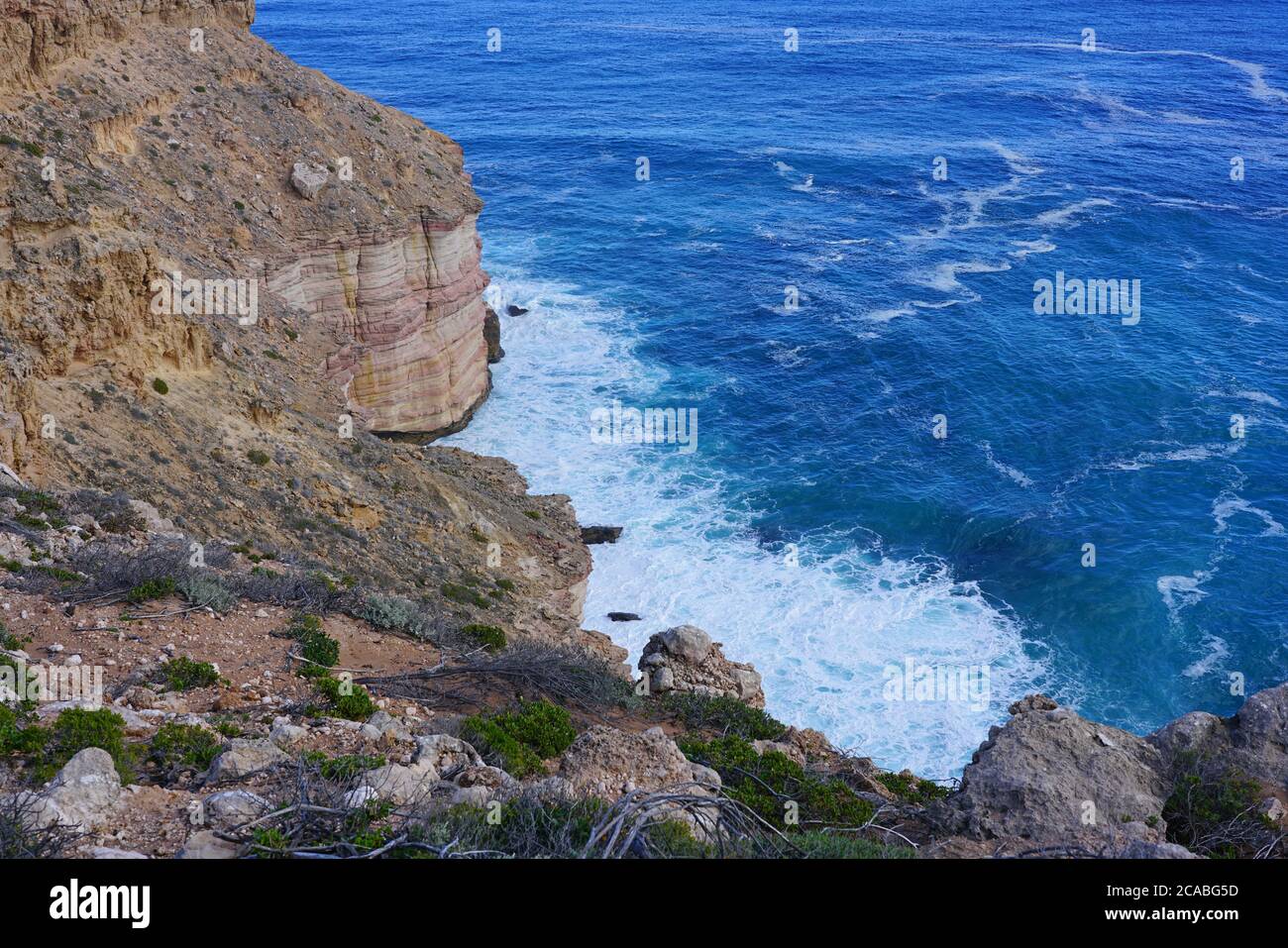 View of the coastal cliffs Kalbarri National Park in the Mid West ...