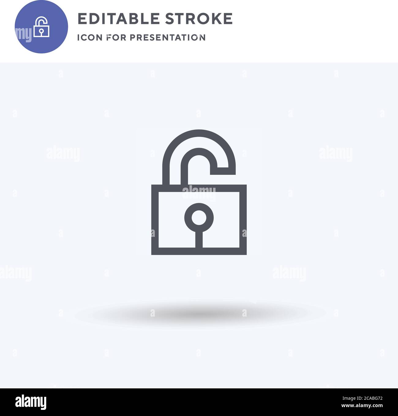 Unlocked icon vector, filled flat sign, solid pictogram isolated on ...