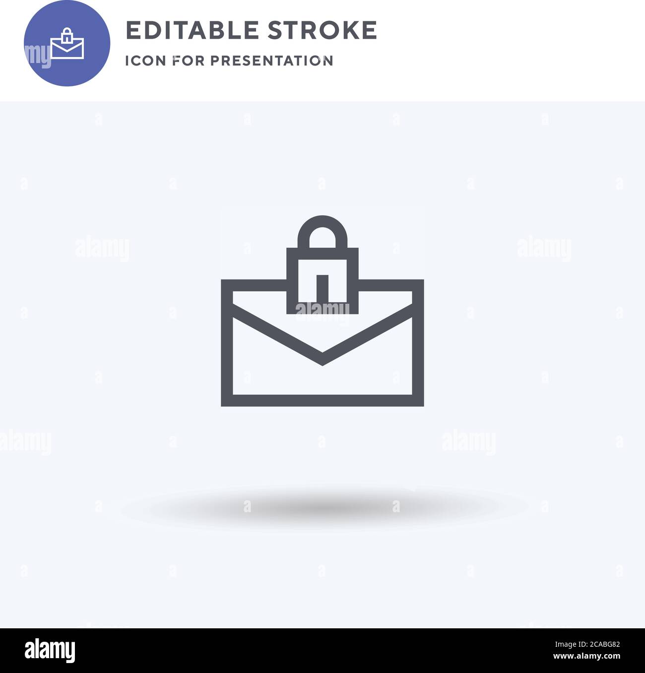 Confidential Email icon vector, filled flat sign, solid pictogram ...