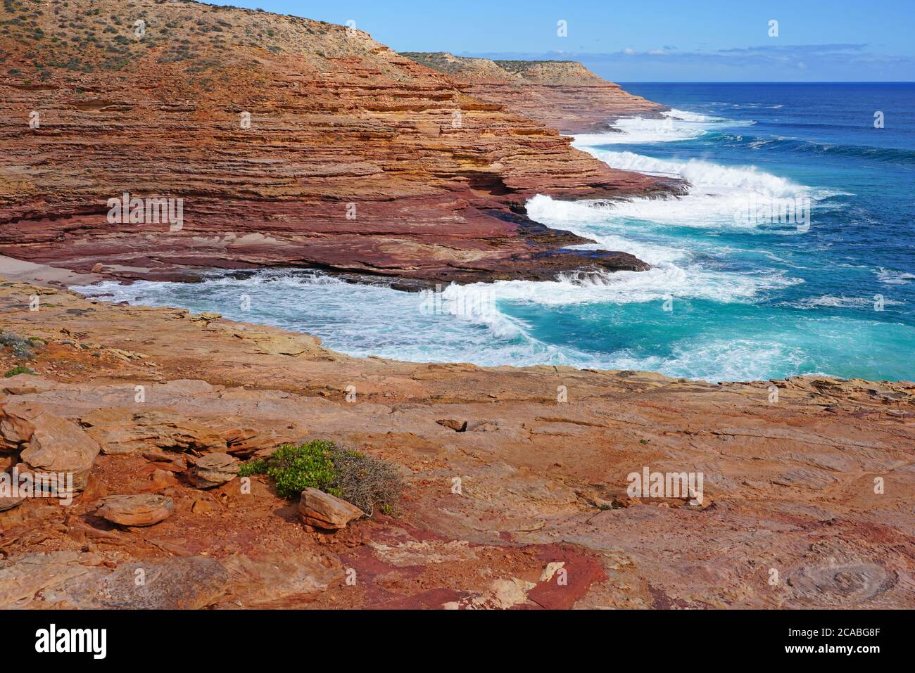 View of the coastal cliffs Kalbarri National Park in the Mid West ...