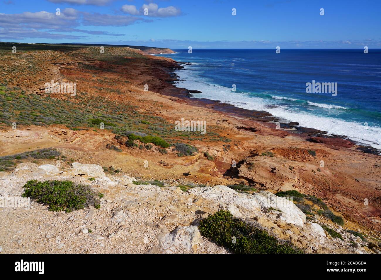 View of the coastal cliffs Kalbarri National Park in the Mid West ...