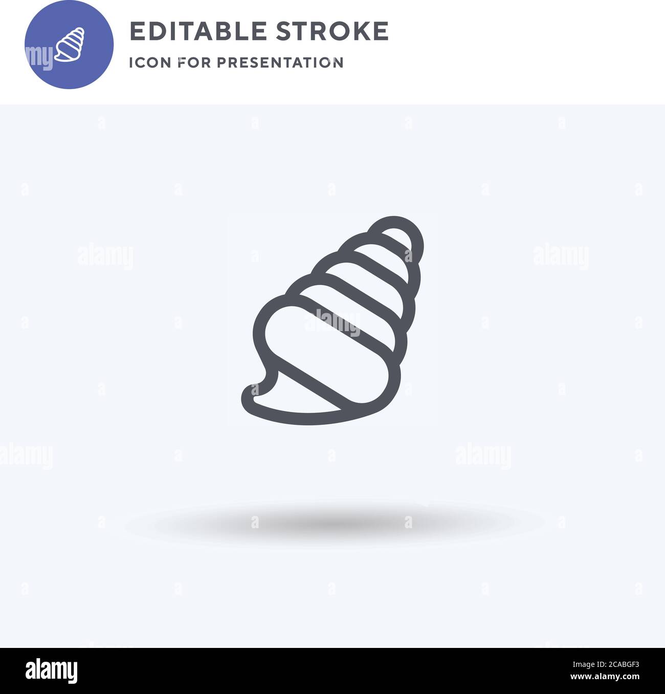 Conch icon vector, filled flat sign, solid pictogram isolated on white ...