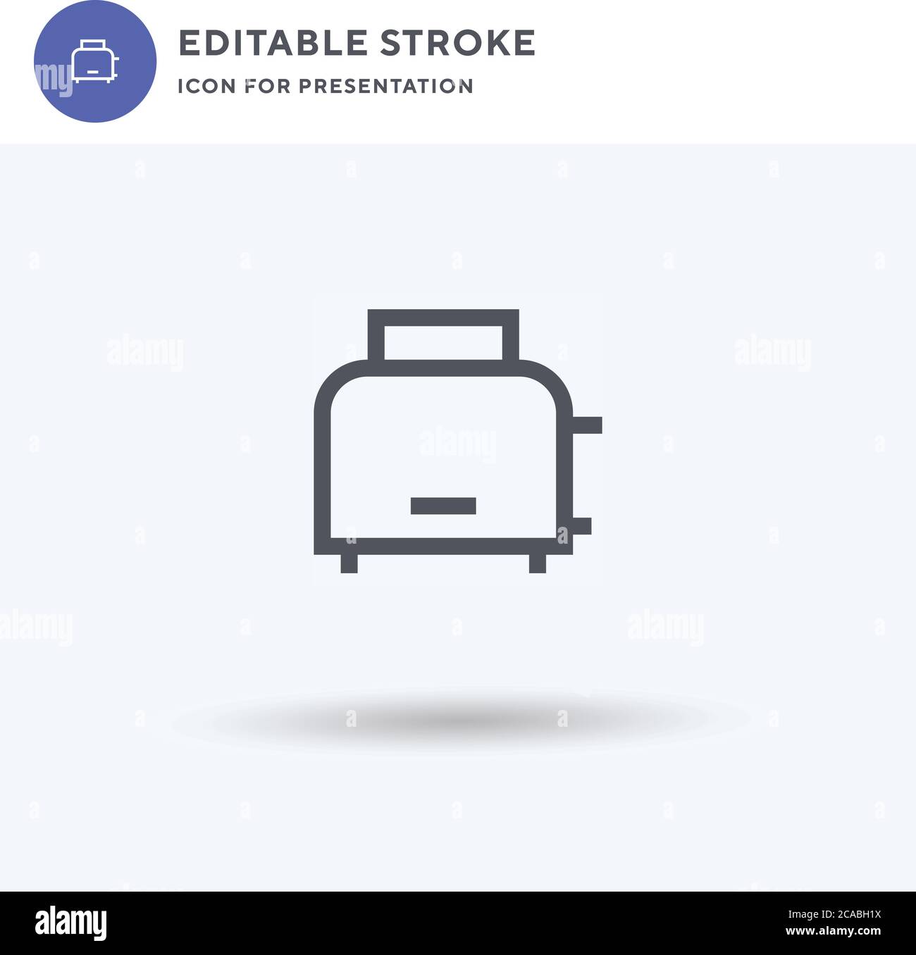 Toaster icon vector, filled flat sign, solid pictogram isolated on white, logo illustration ...