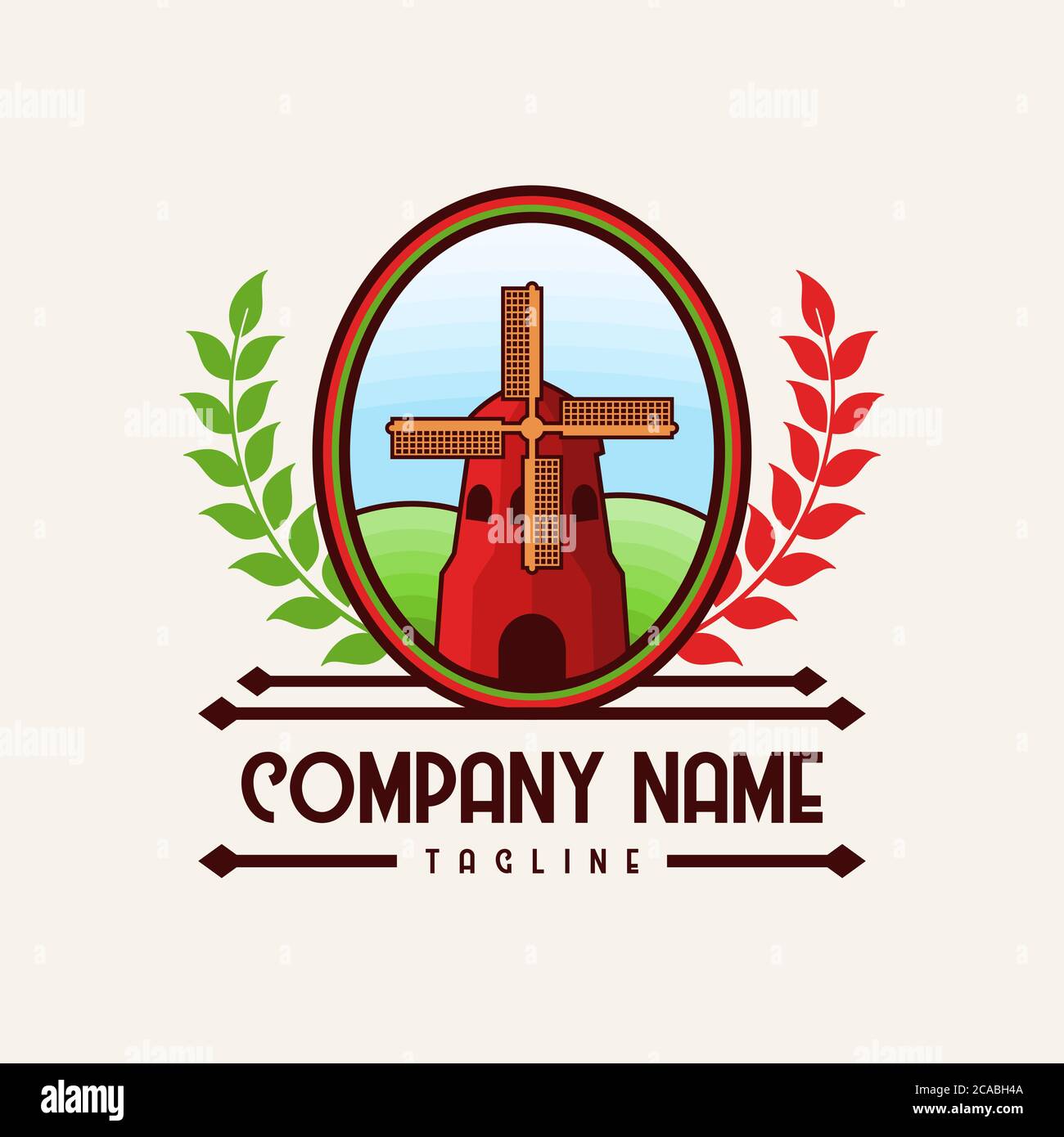 windmill badge vector illustration amazing design for your company or ...