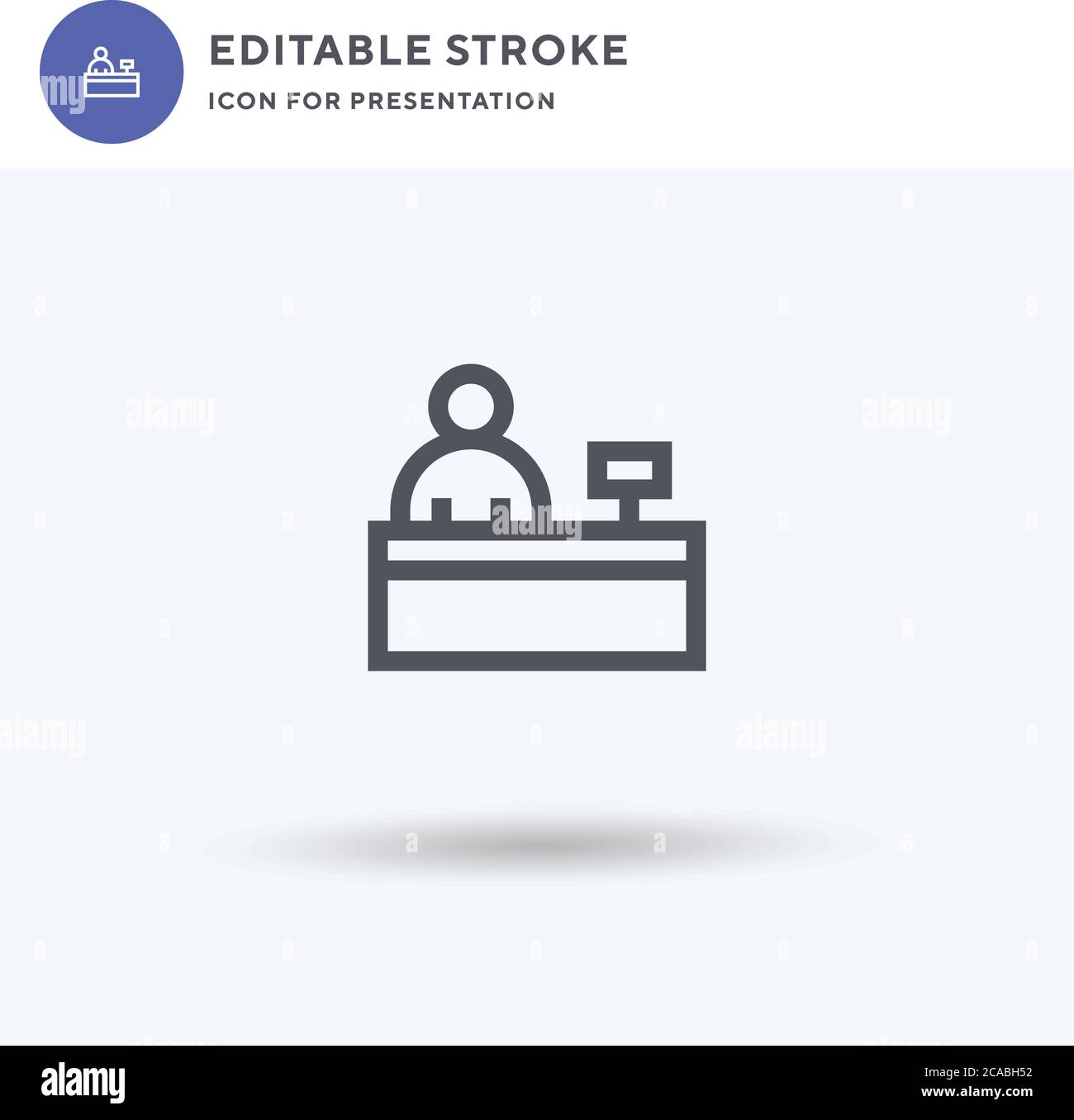 Cashier icon vector, filled flat sign, solid pictogram isolated on ...