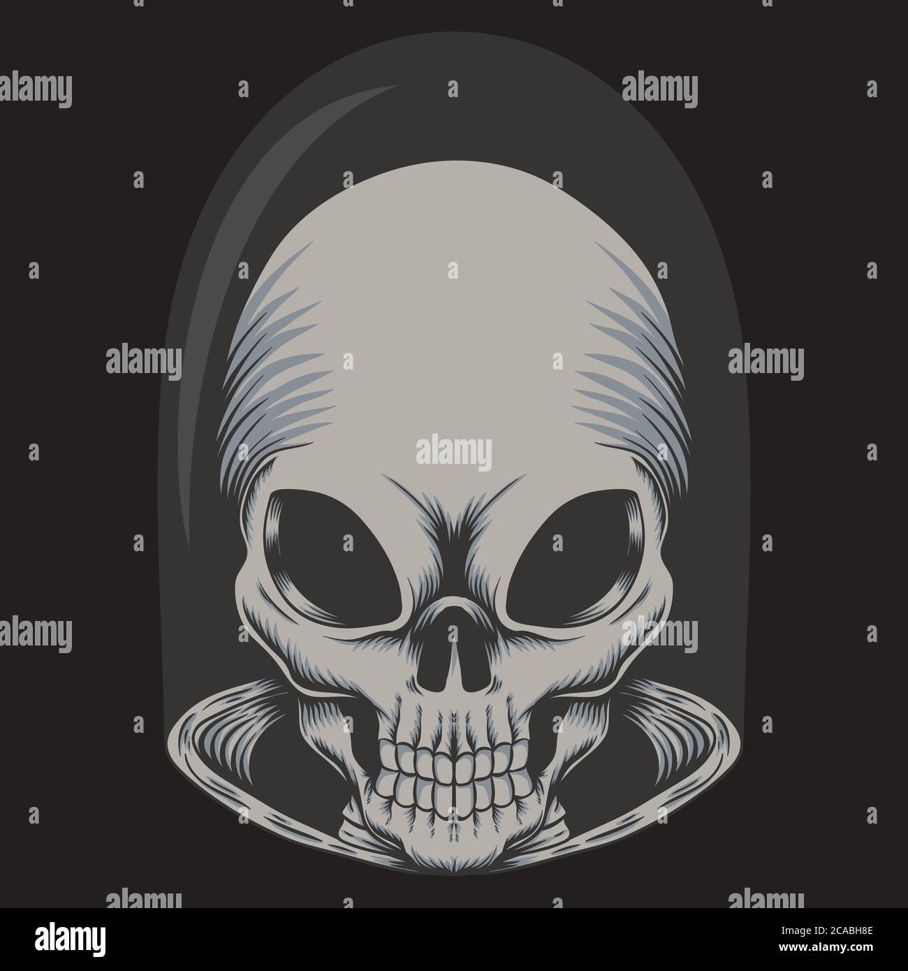 Alien skull vector illustration for your company or brand Stock Vector ...