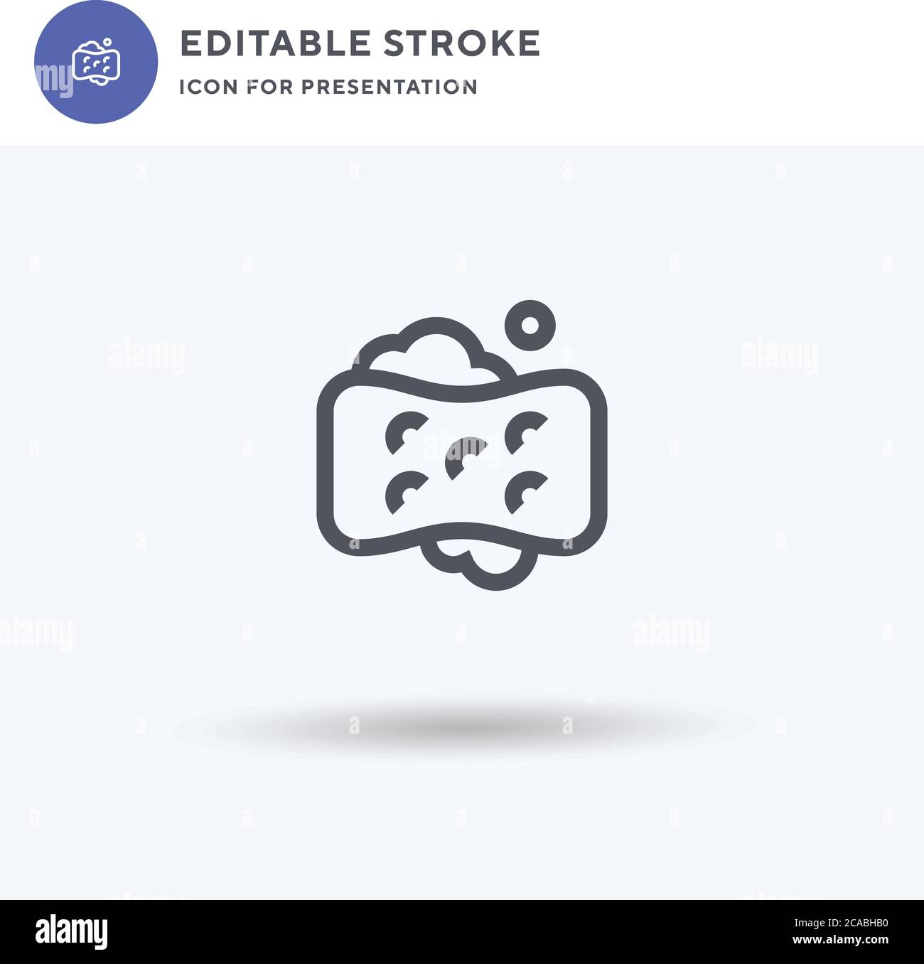 Sponge icon vector, filled flat sign, solid pictogram isolated on white ...