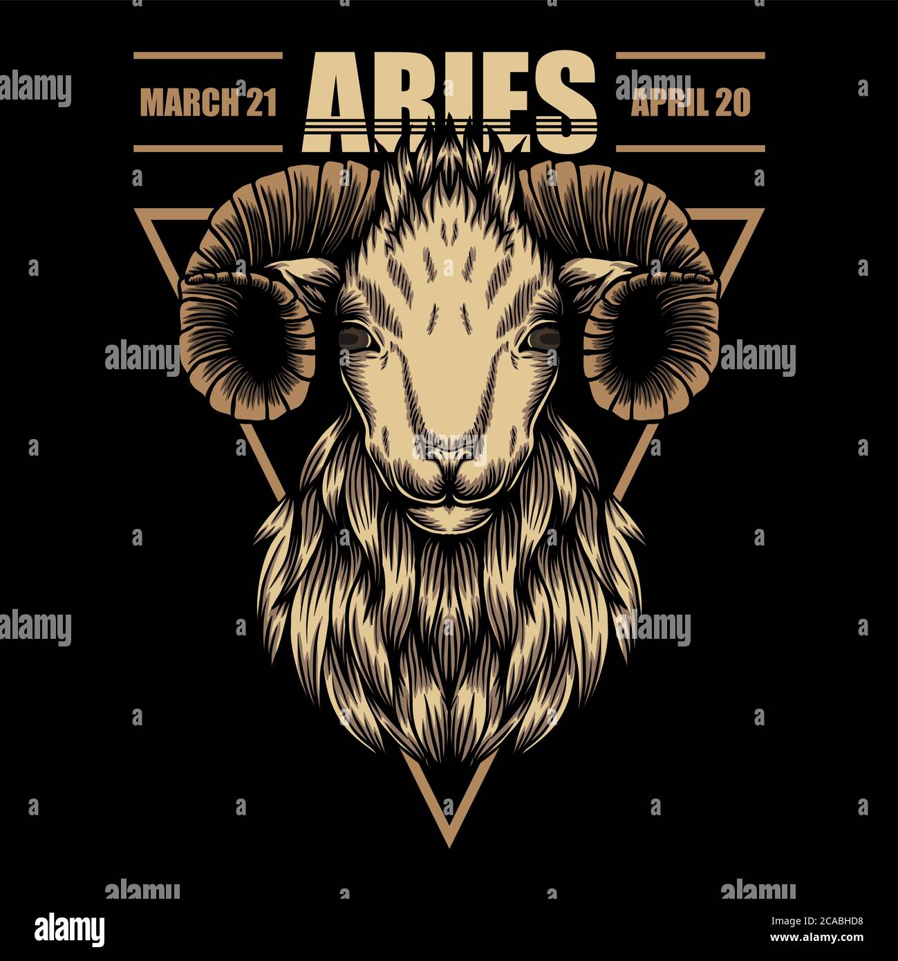 Aries zodiac vector illustration for your company or brand Stock Vector ...