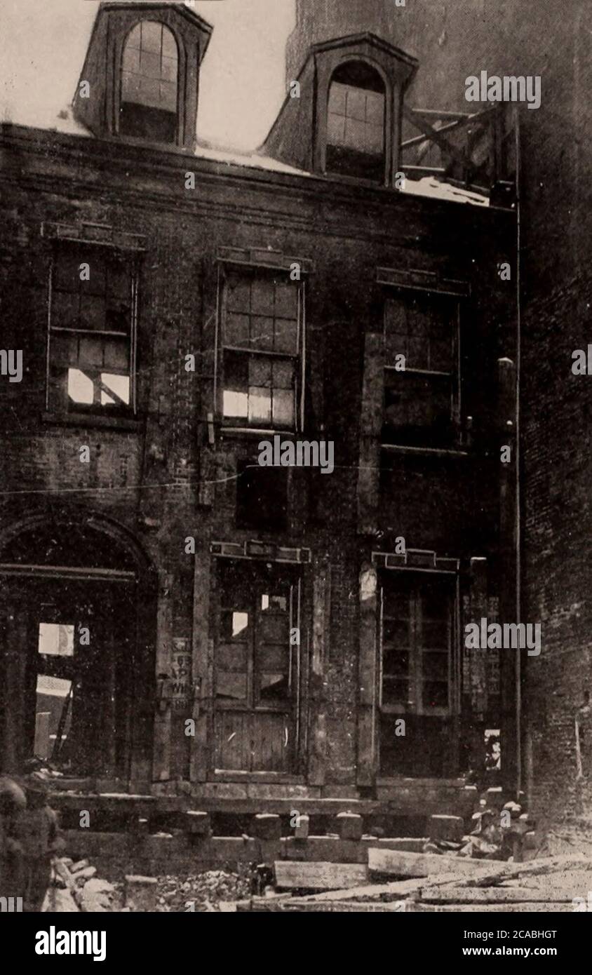 Moving the Monroe House, Front View, New York City, circa 1925. The ...