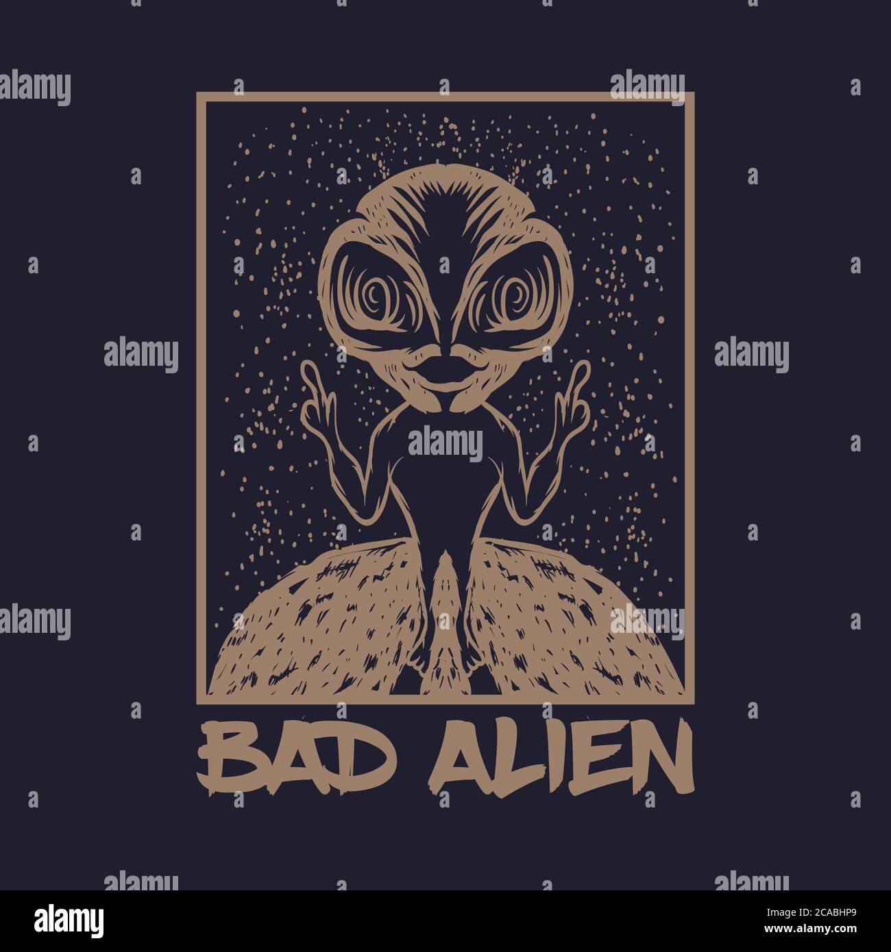 bad alien vector illustration for your company or brand Stock Vector ...
