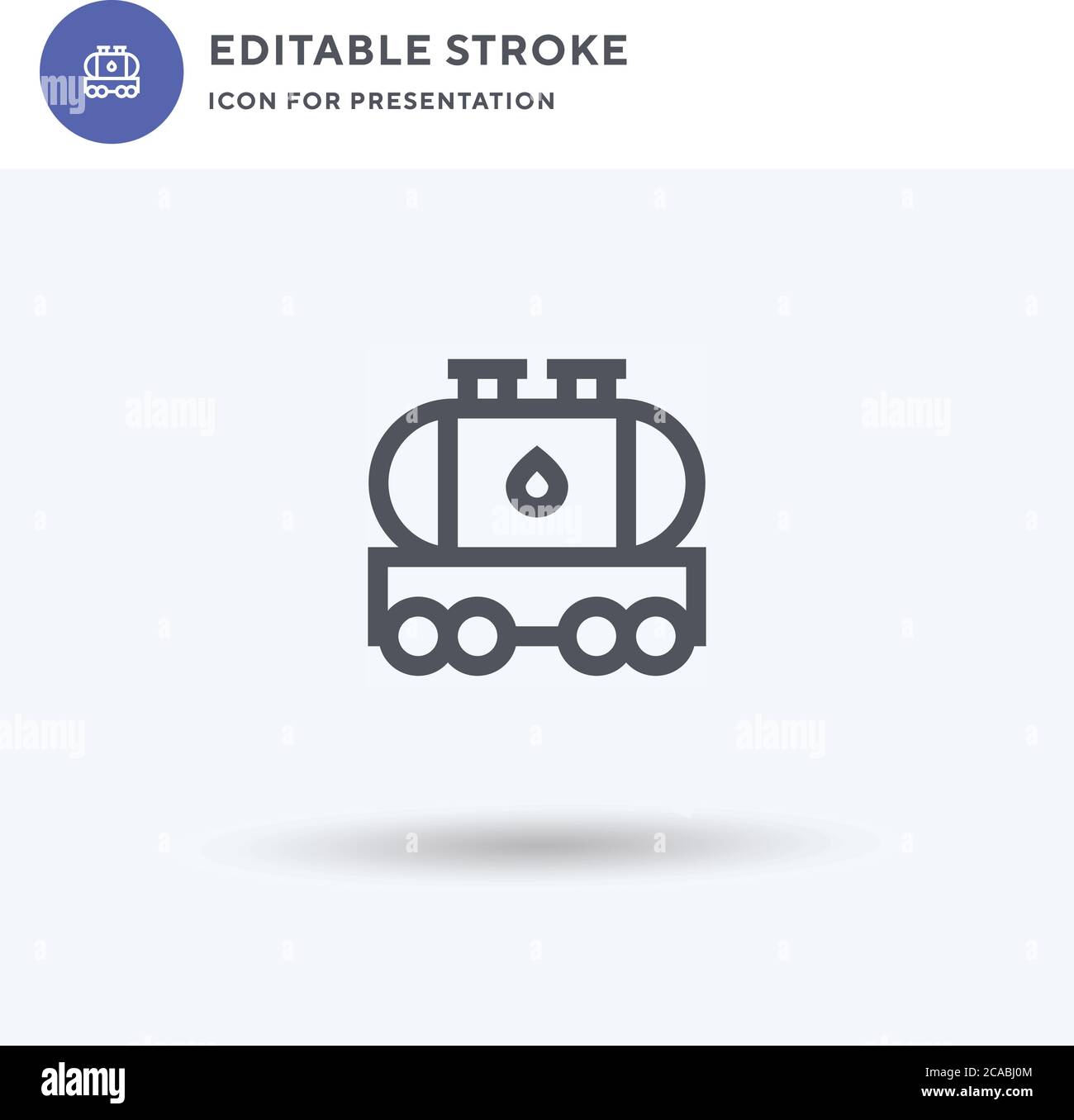 Oil Truck icon vector, filled flat sign, solid pictogram isolated on ...