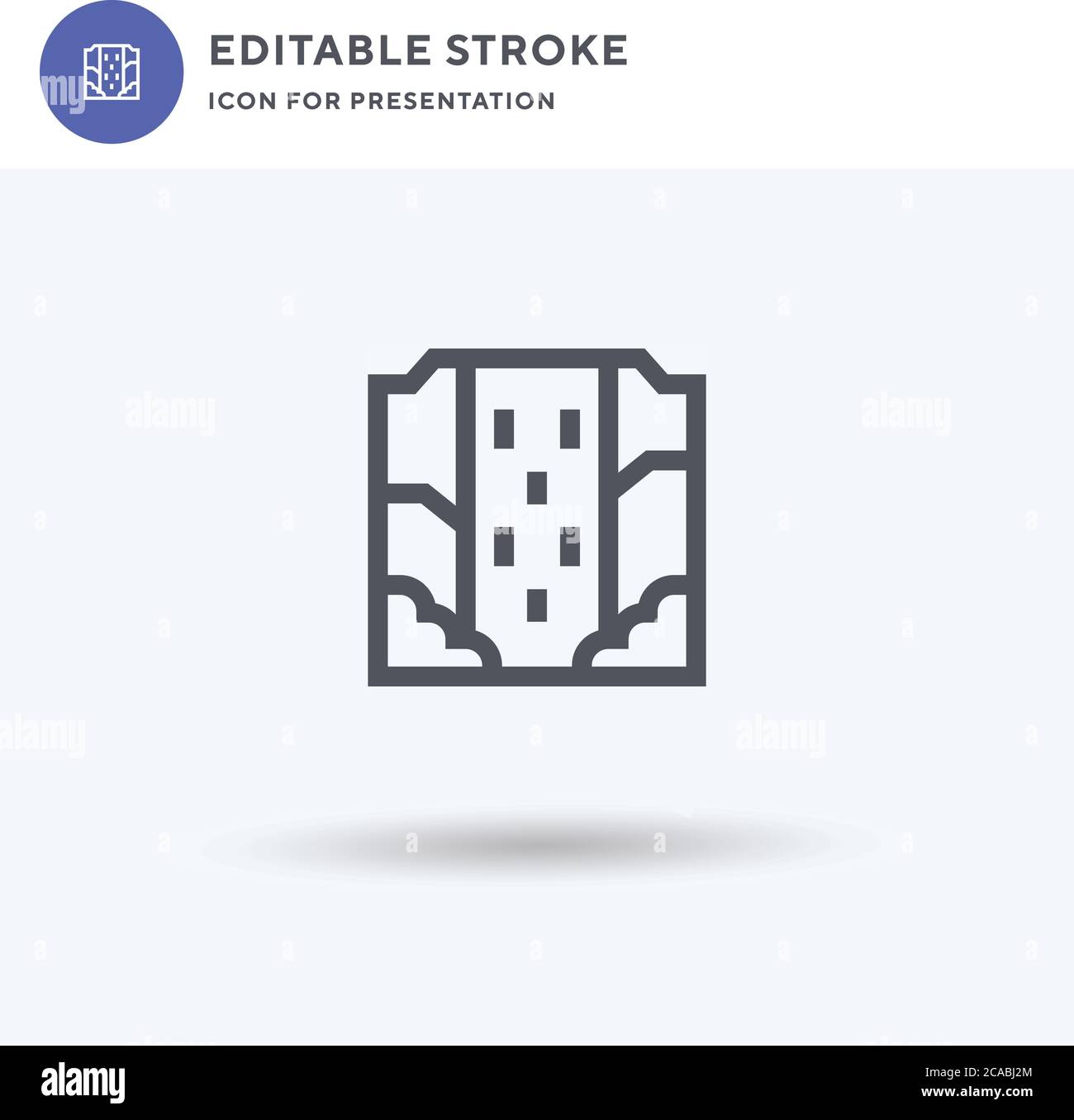 Waterfall icon vector, filled flat sign, solid pictogram isolated on ...