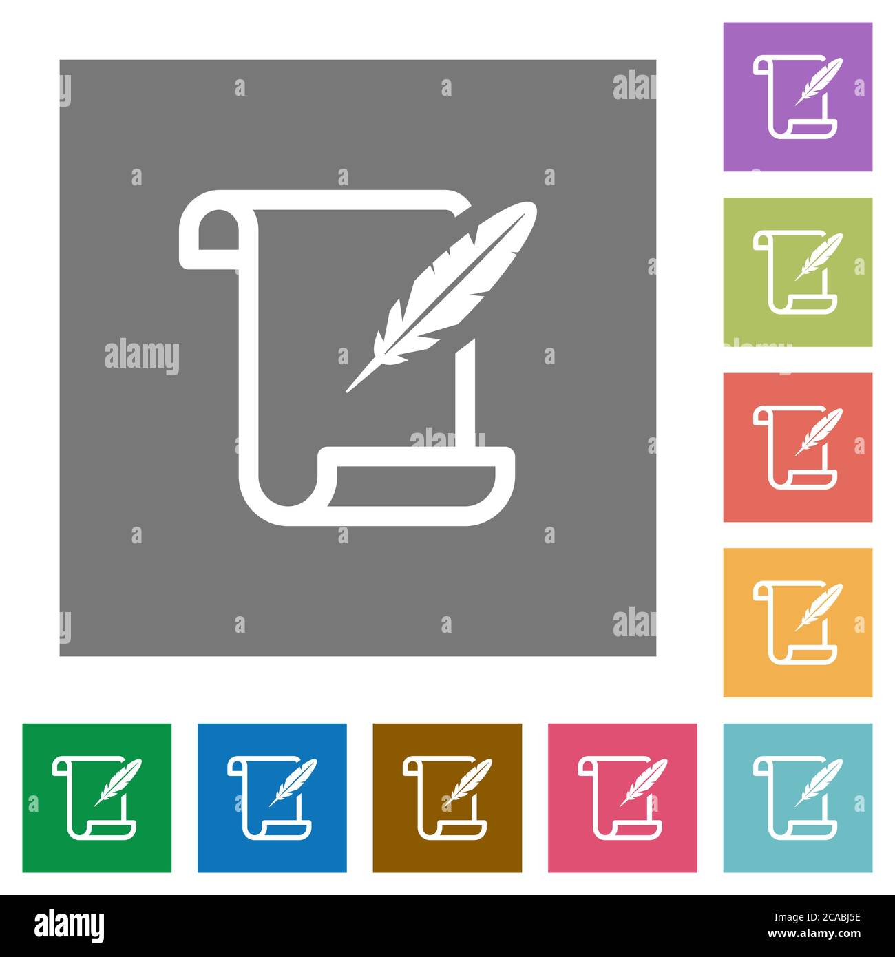 Scribe writing on parchment Stock Vector Images - Alamy