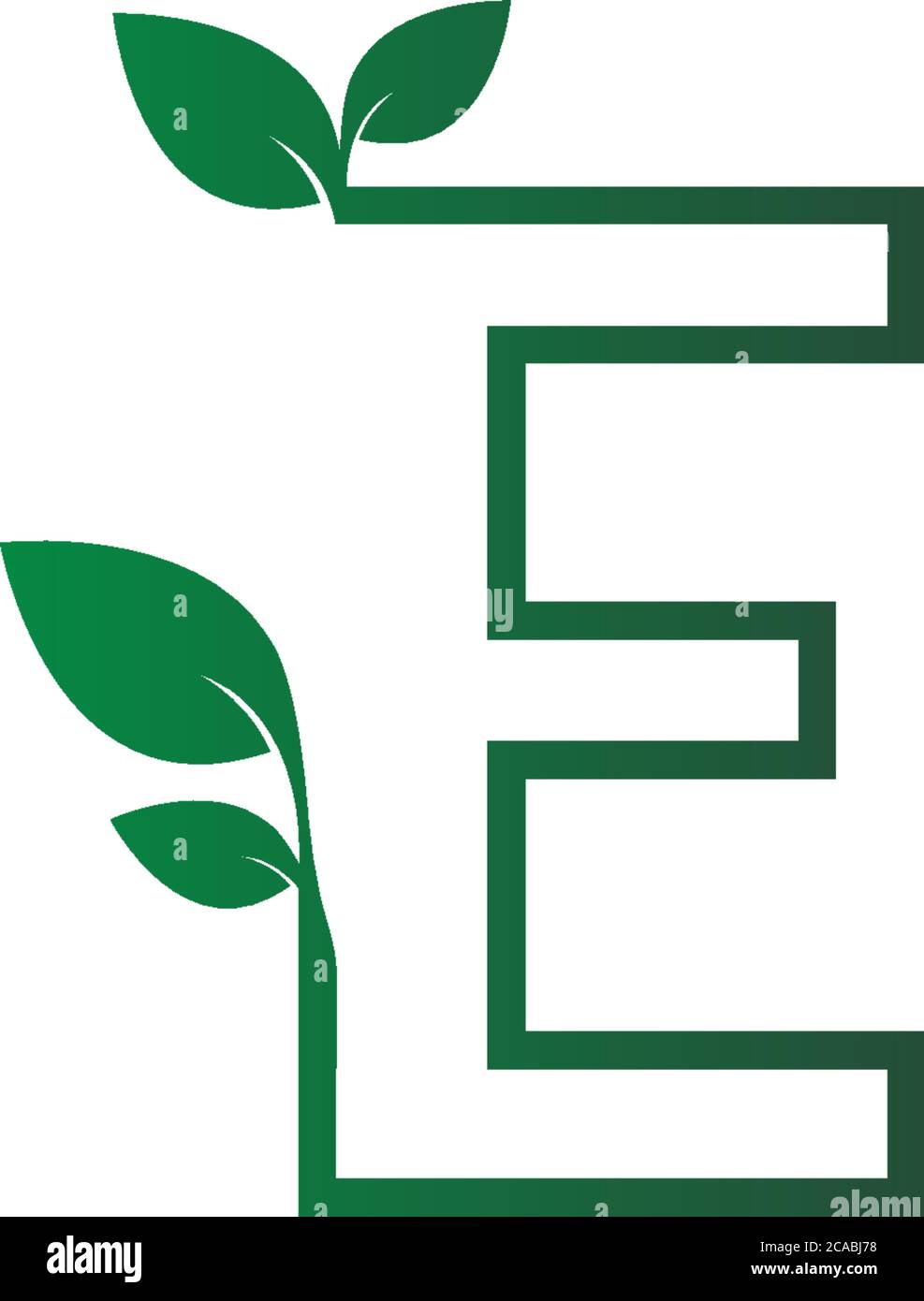 Leafs font, letter design concept illustration Stock Vector Image & Art ...