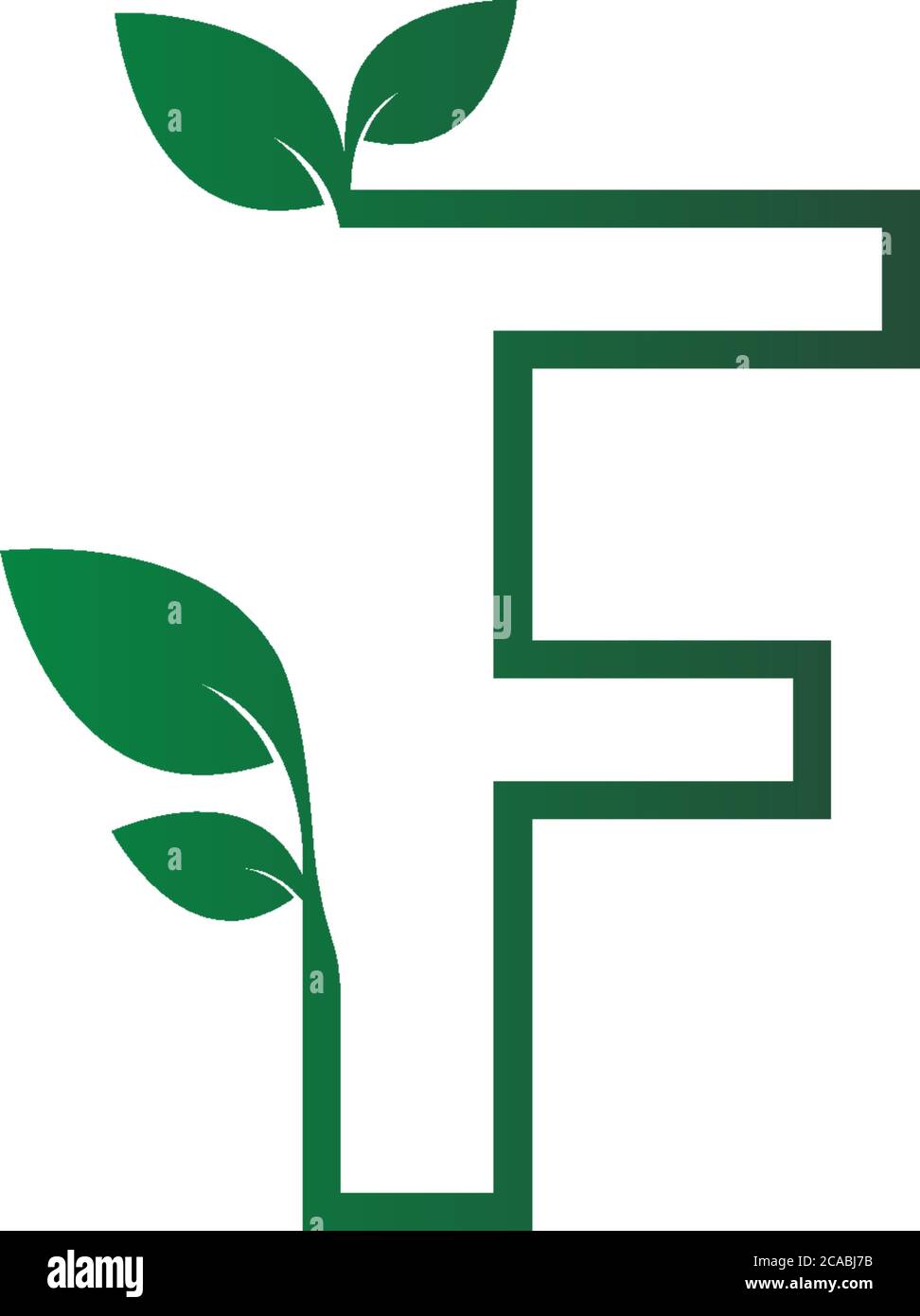 Leafs font, letter design concept illustration Stock Vector Image & Art ...