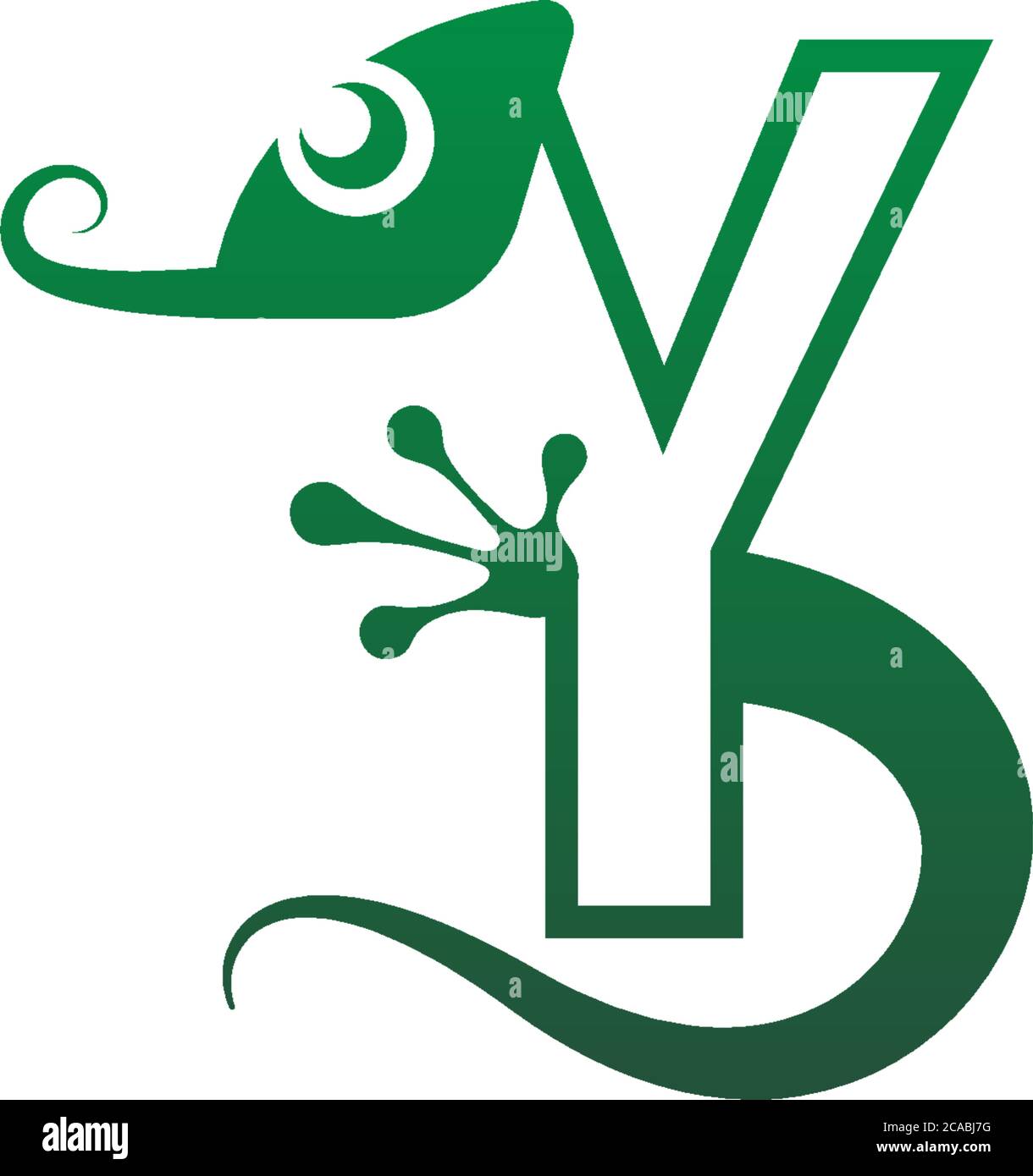 Chameleon font, letter design concept illustration Stock Vector Image ...