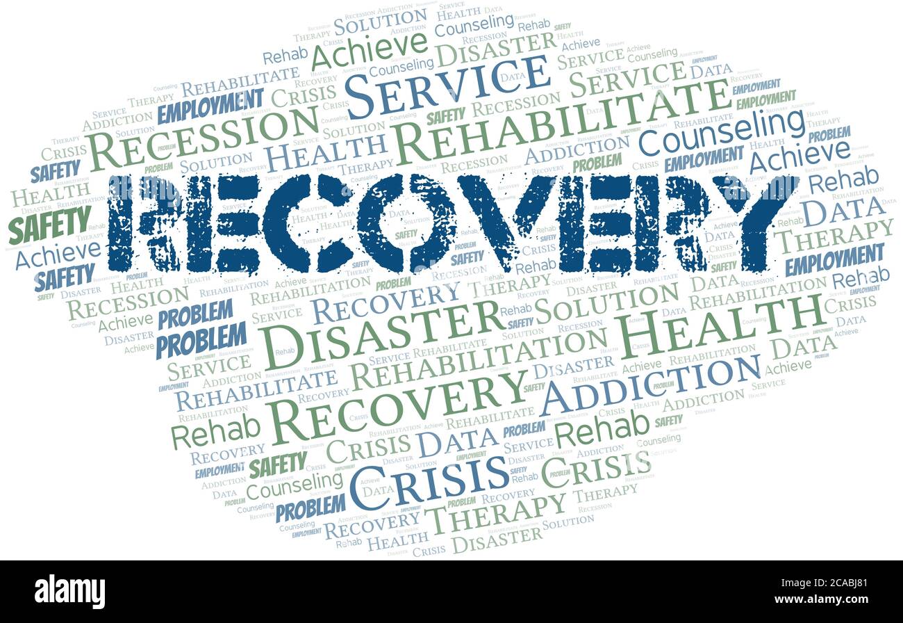 Recovery vector word cloud, made with the text only Stock Vector Image ...