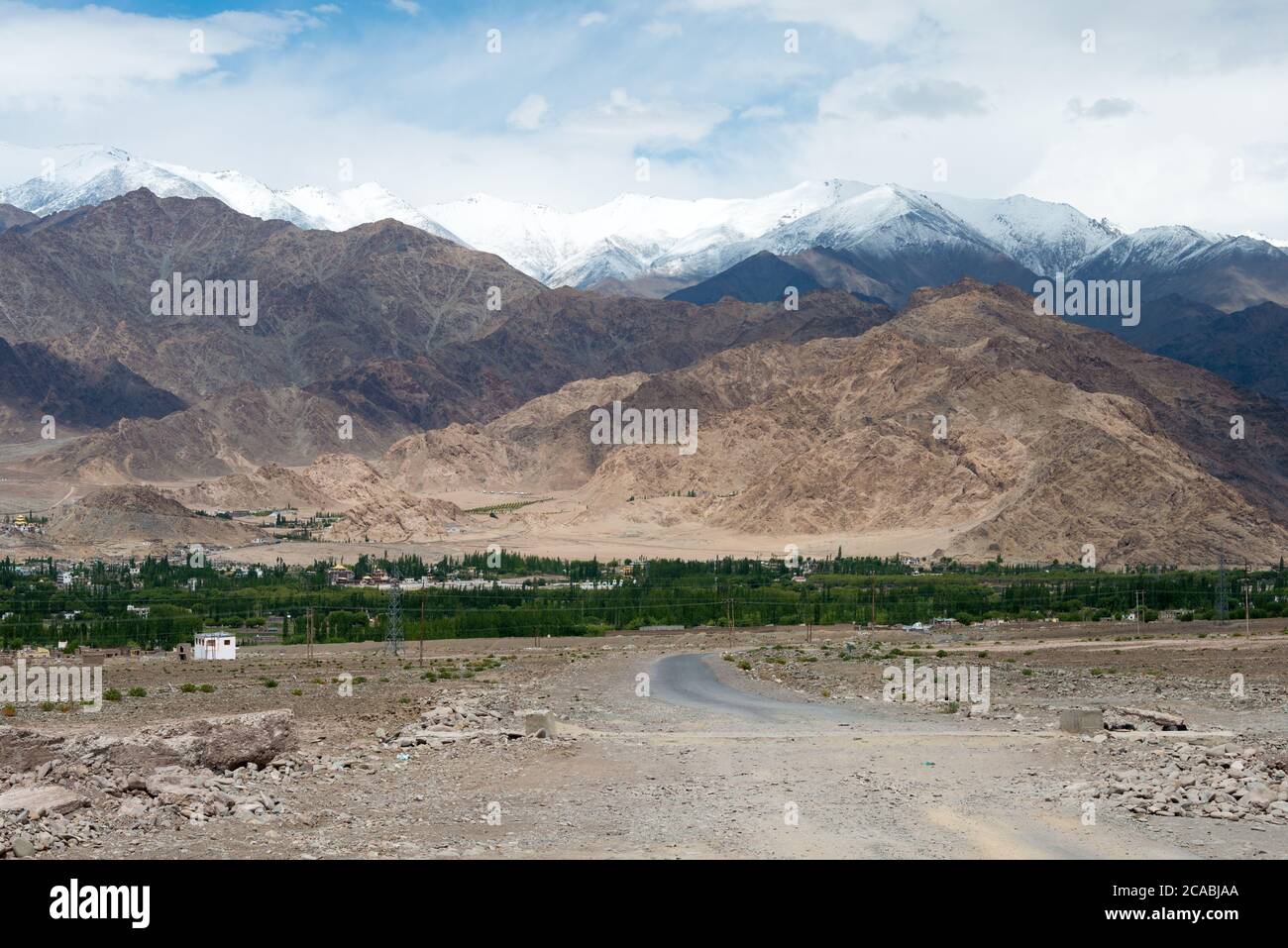 Ladakh, India - Beautiful scenic view from Between Stok Village and ...