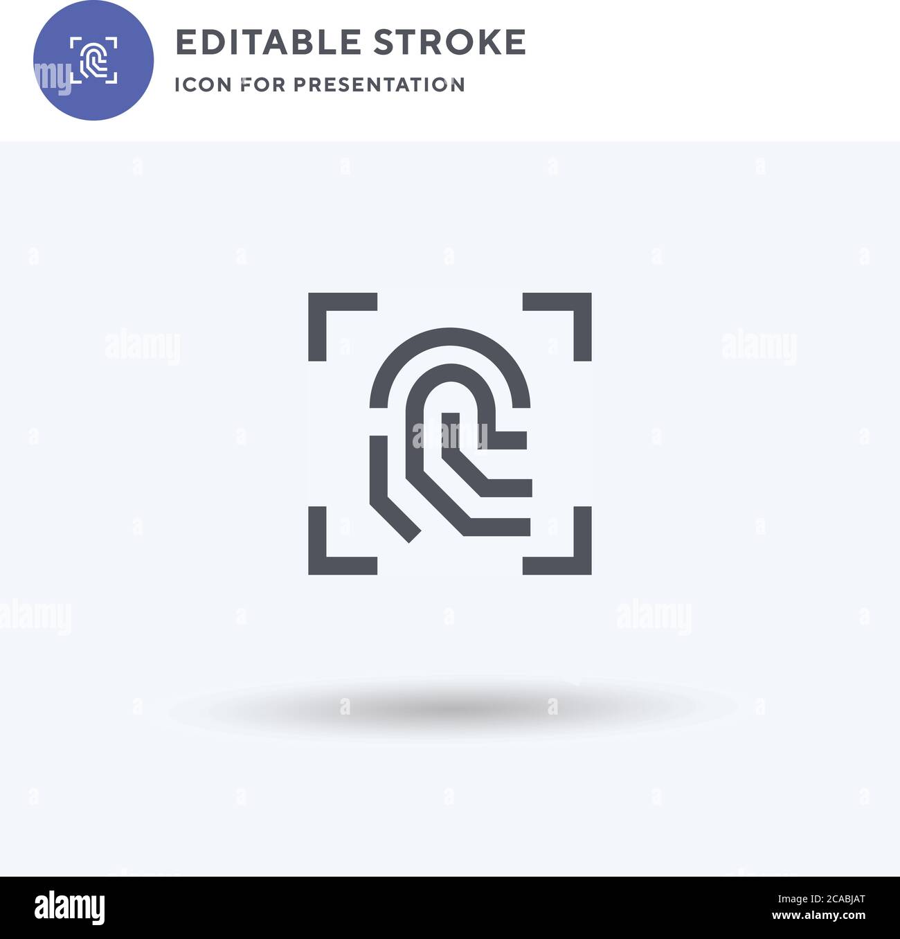 Fingerprint Scanner icon vector, filled flat sign, solid pictogram ...