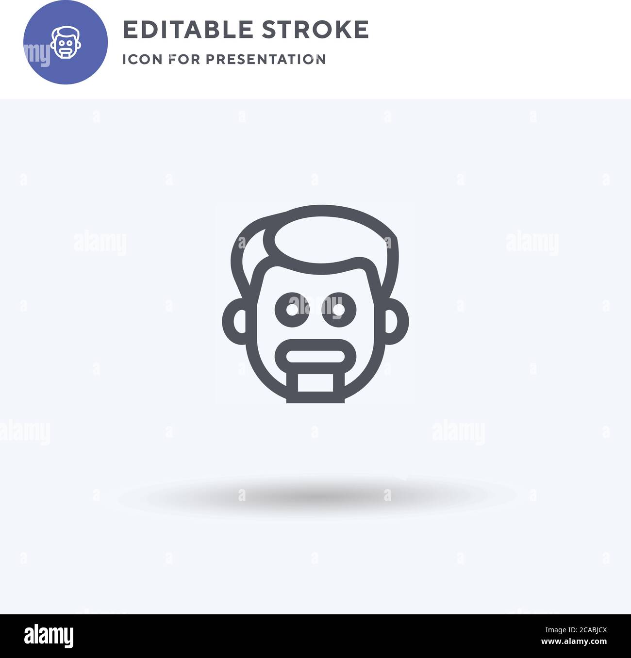 Puke icon vector, filled flat sign, solid pictogram isolated on white ...