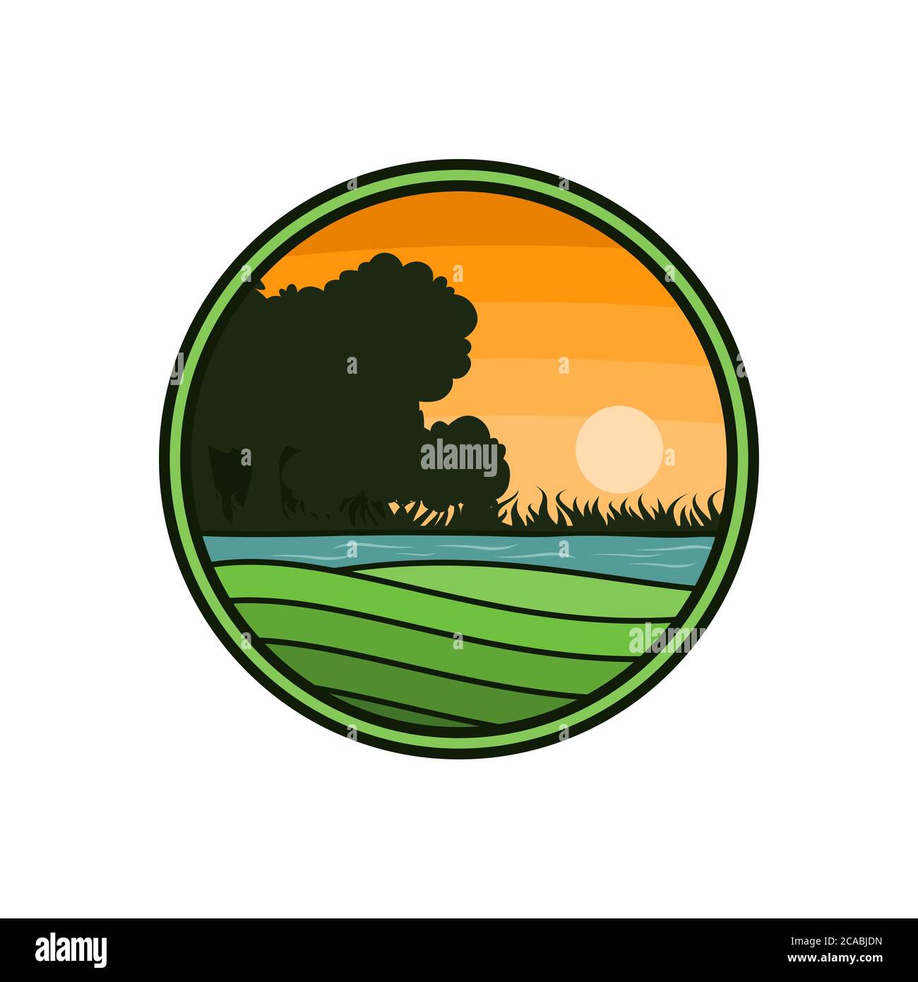 farm circle logo vector illustration amazing design for your company or ...