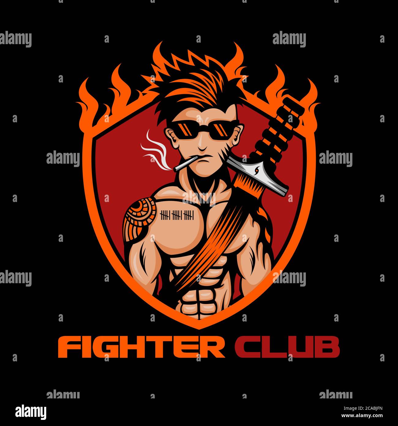 fighter club amazing design for your company or brand Stock Vector ...