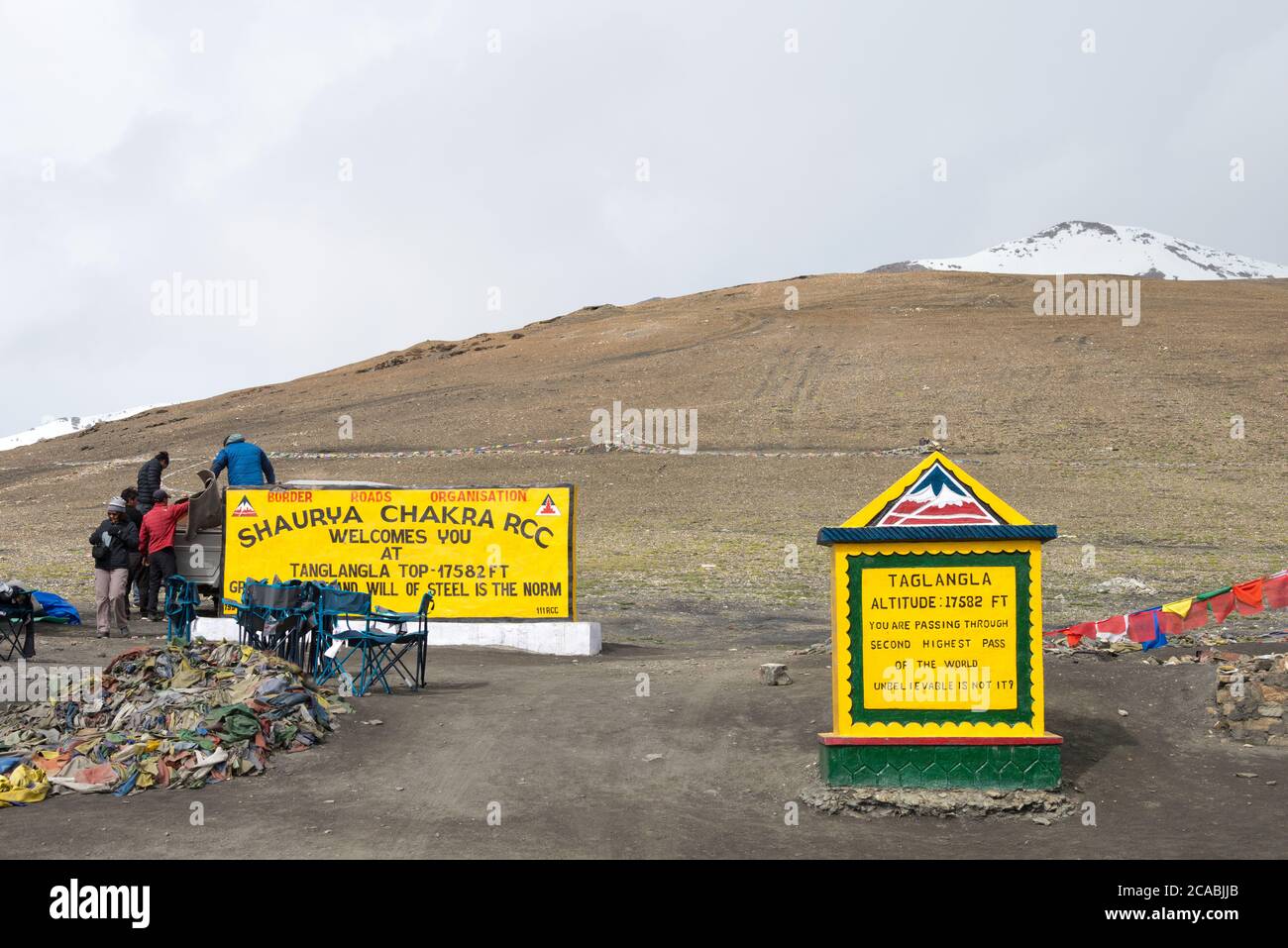 Ladakh, India - Monument of Taglang La Pass on the Leh-Manali Highway ...