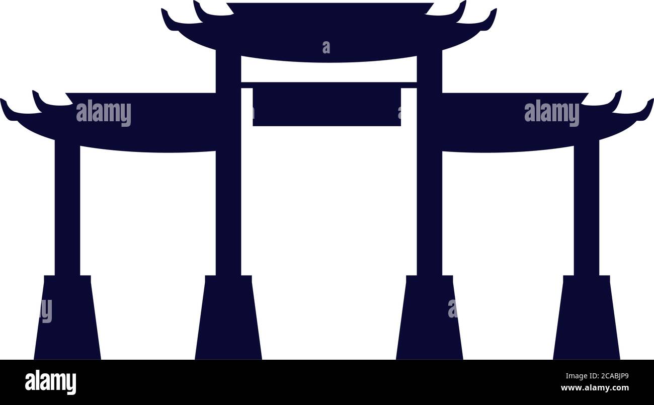 japanese archs monuments architecture icon vector illustration design ...