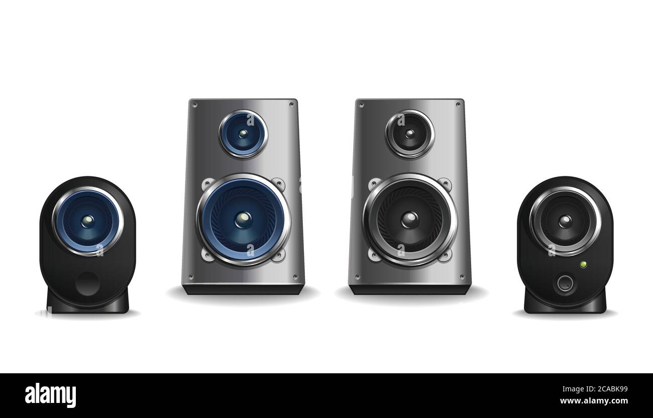 Hifi speakers Stock Vector Images - Alamy