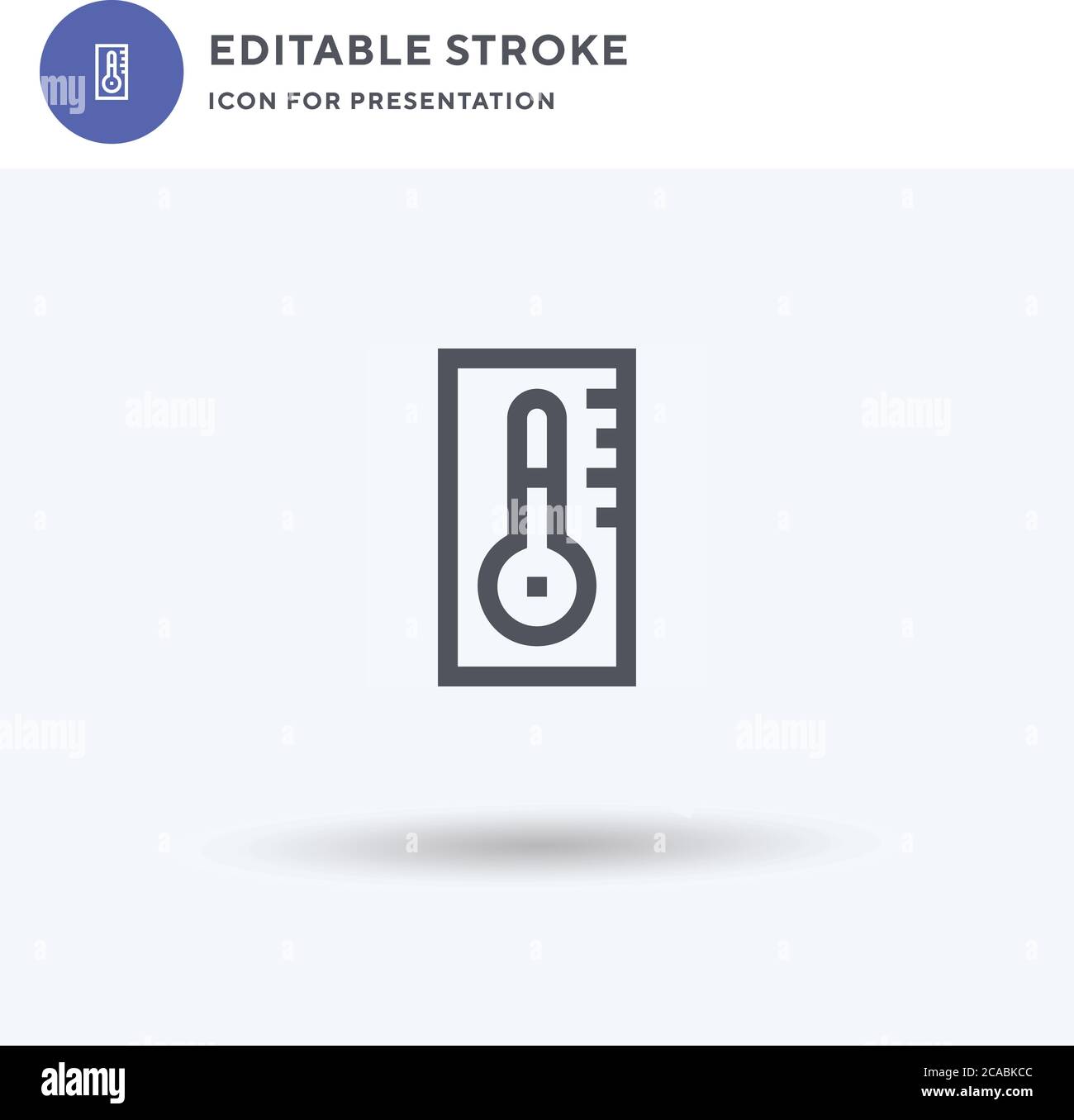 Thermometer icon vector, filled flat sign, solid pictogram isolated on ...