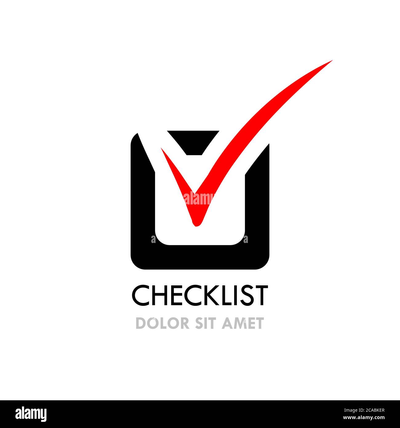 Checklist Logo Design 1 can be used for companies and businesses Stock ...