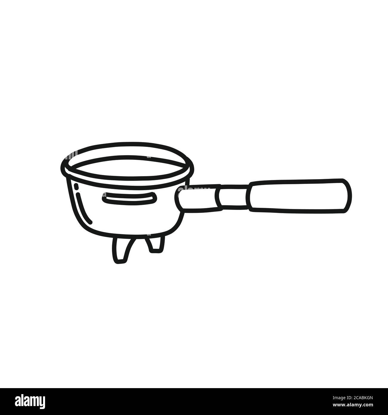 portafilter doodle icon, vector color illustration Stock Vector Image ...