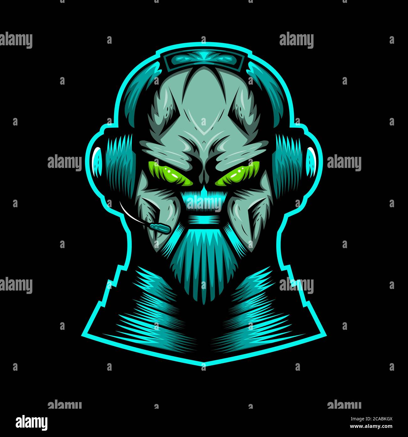 monster streaming headphone vector illustration amazing design for your ...