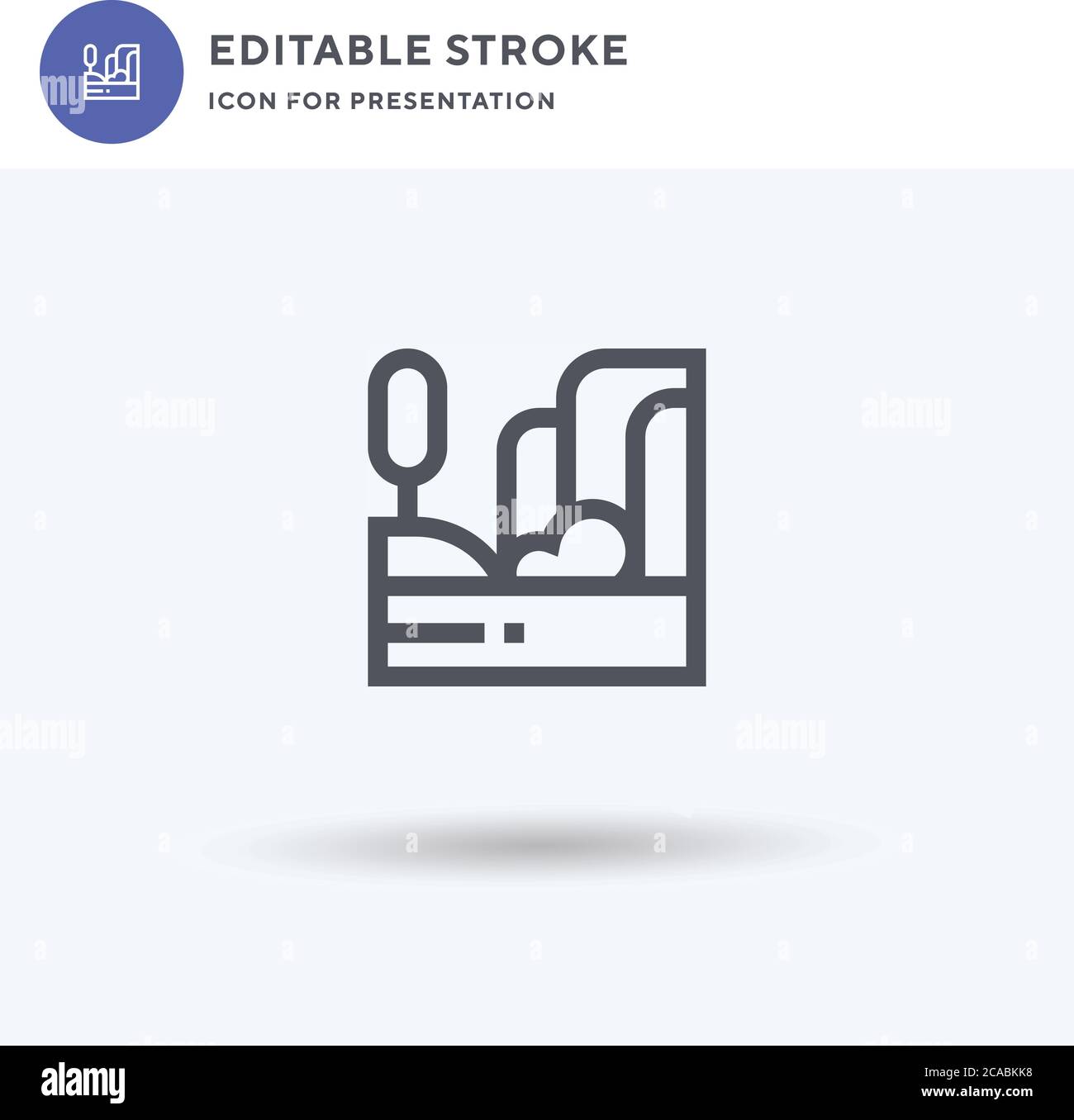 Waterfall icon vector, filled flat sign, solid pictogram isolated on ...