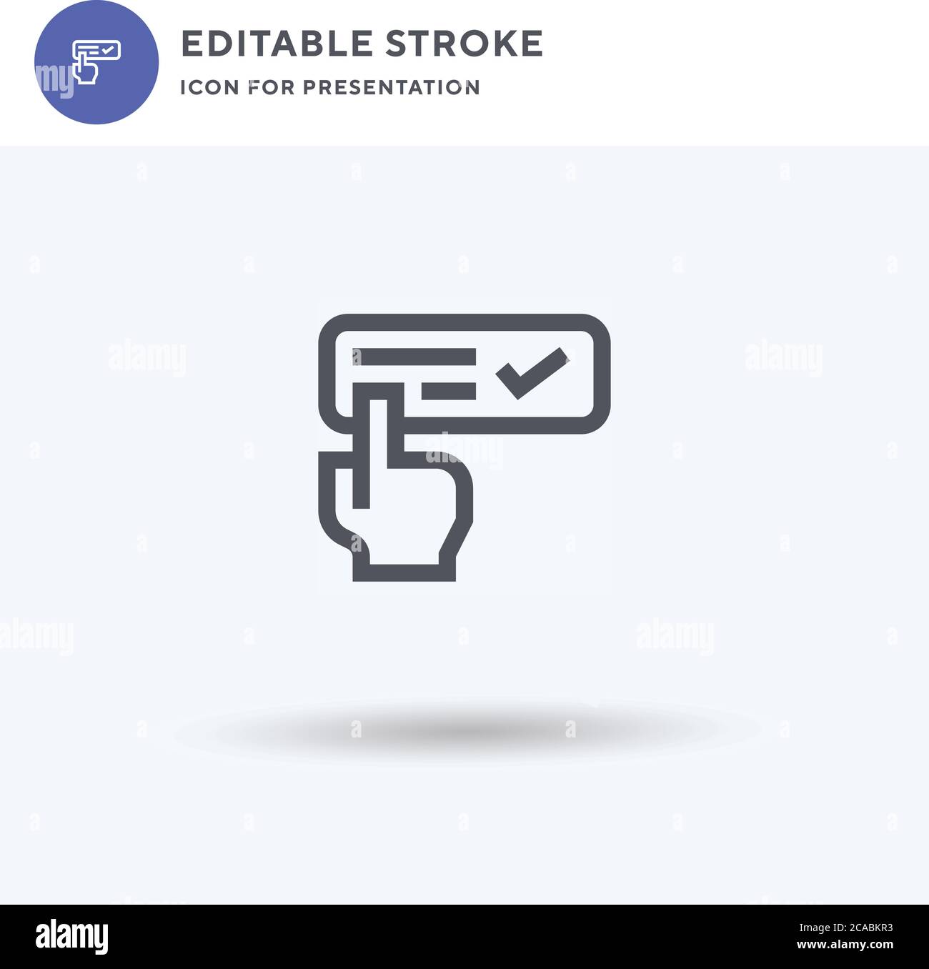 Confirm icon vector, filled flat sign, solid pictogram isolated on ...