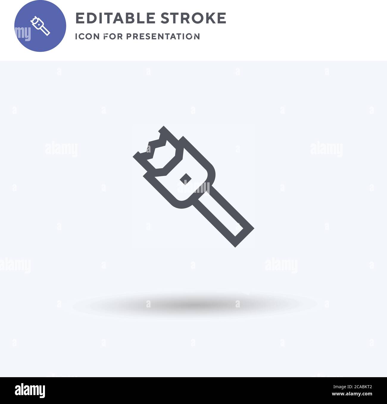 Stun Gun icon vector, filled flat sign, solid pictogram isolated on ...