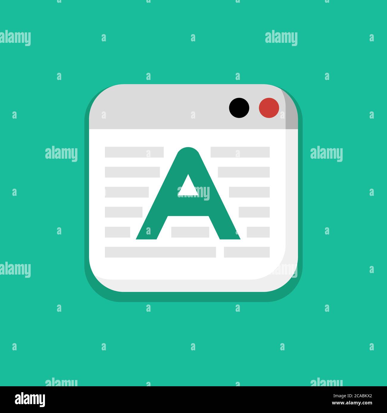Editing, reading, writing window in green icon Stock Vector Image & Art ...